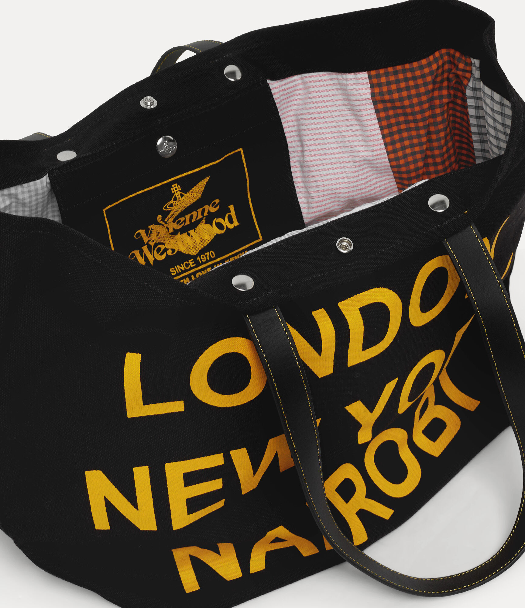 Utility Large Shopper in BLACK-YELLOW-PRINT | Vivienne Westwood®