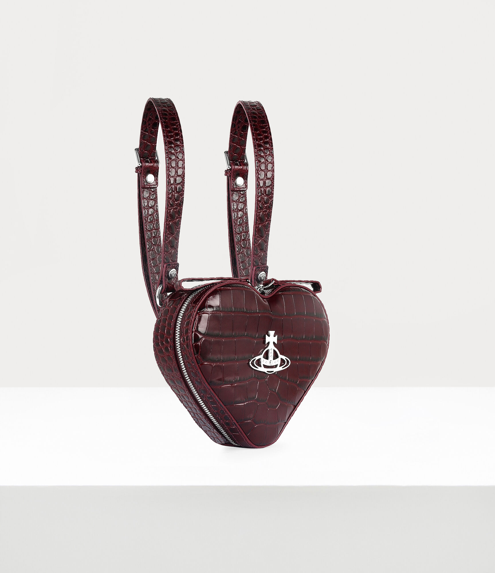 Ella Heart Mini Backpack in BURGUNDY | Vivienne Westwood®