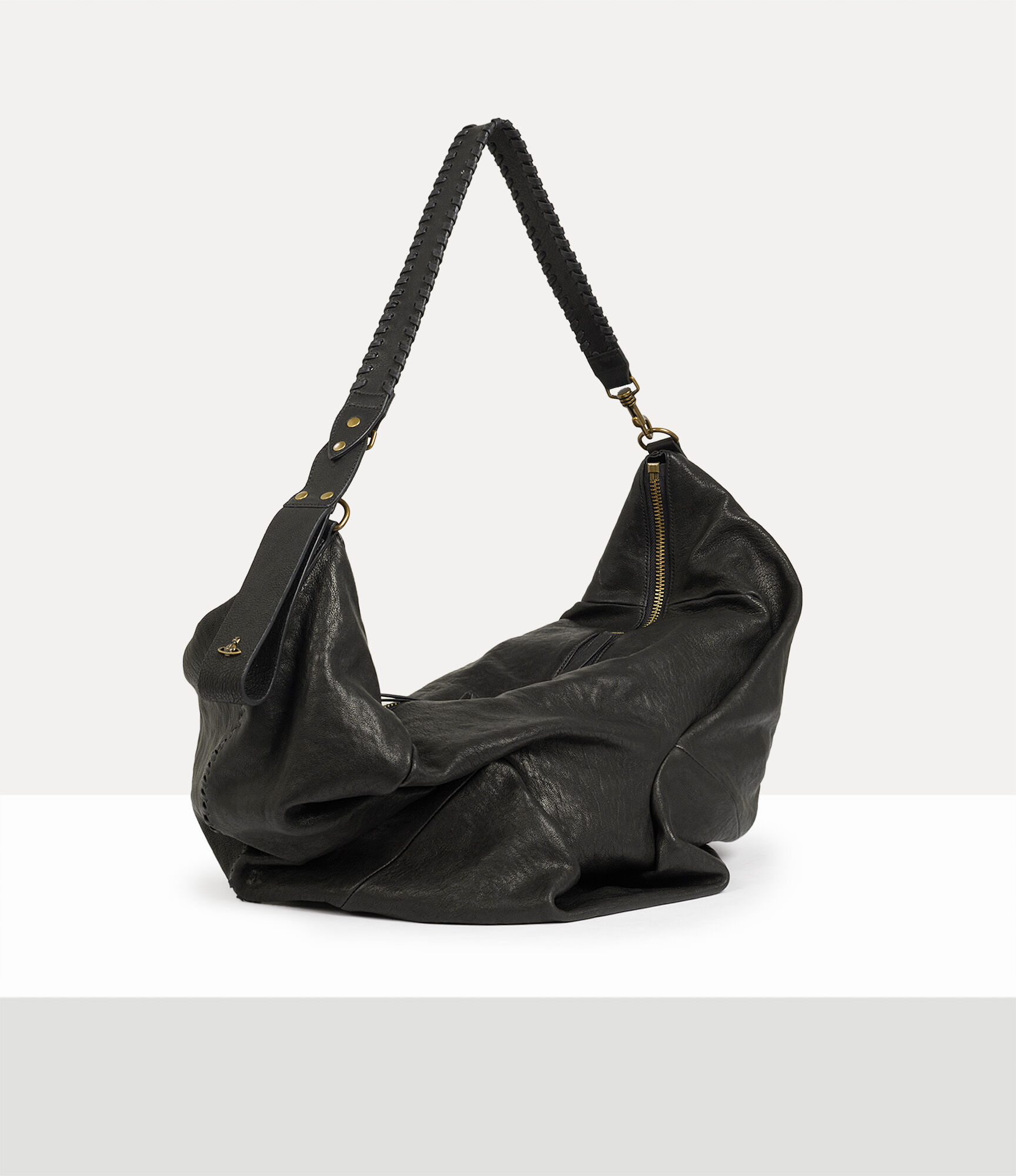 Agnes Large Shoulder Bag in BLACK | Vivienne Westwood®