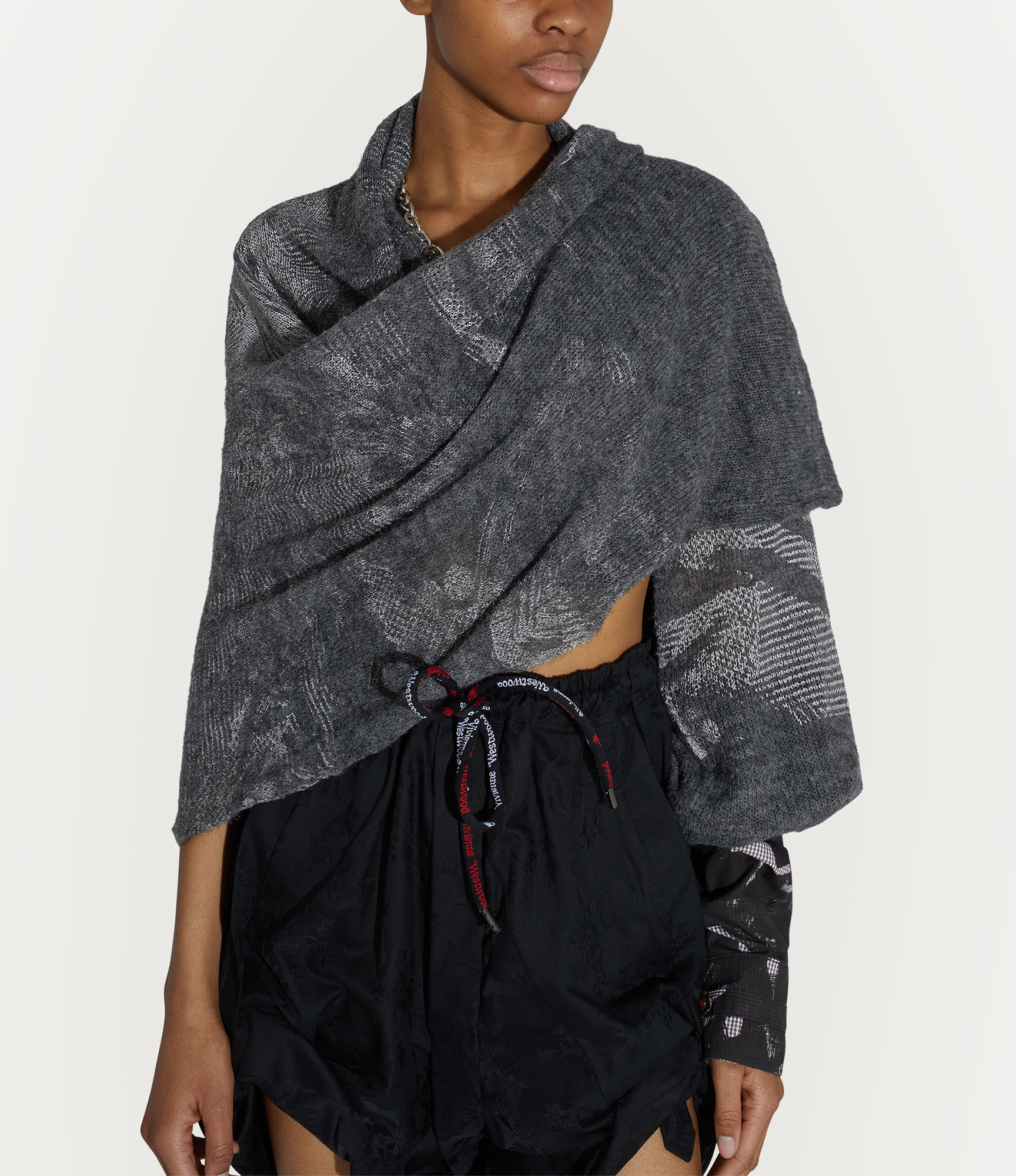 Hi-Vis Poncho Scarf in REFLECTIVE-GREY | Vivienne Westwood®