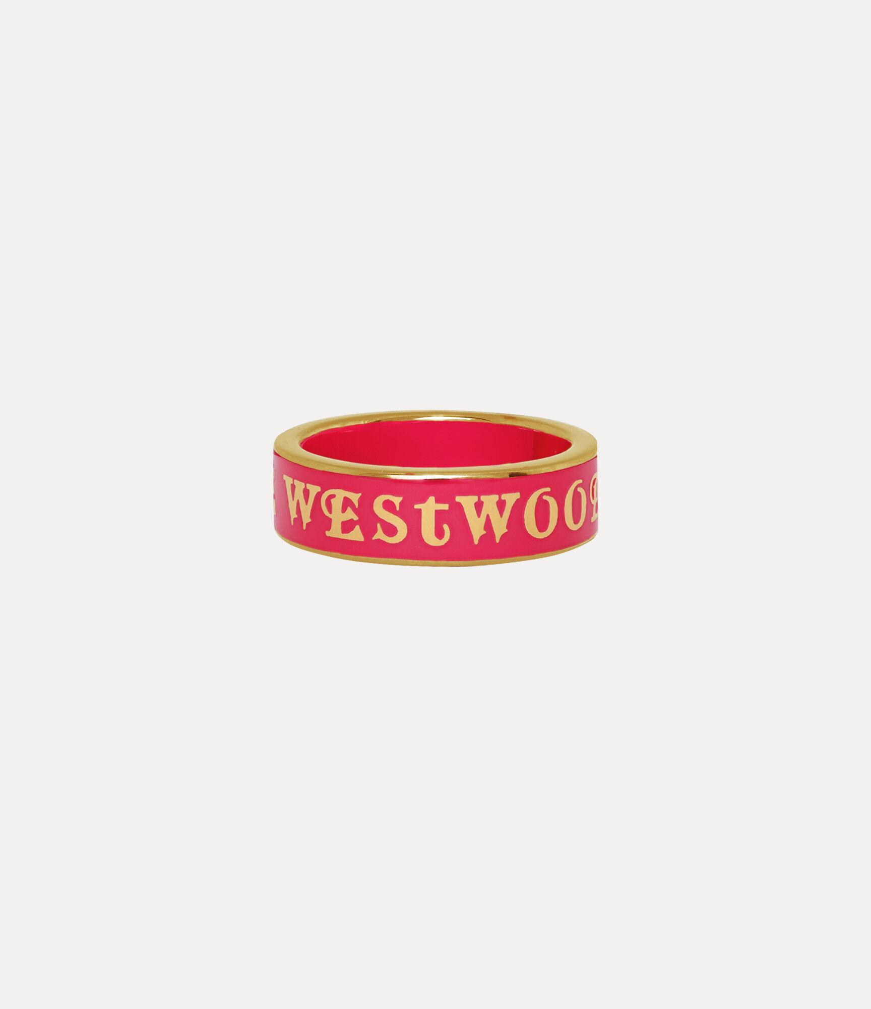 Conduit Street Ring in PINK-GOLD-NEON-PINK-Enamel | Vivienne Westwood®