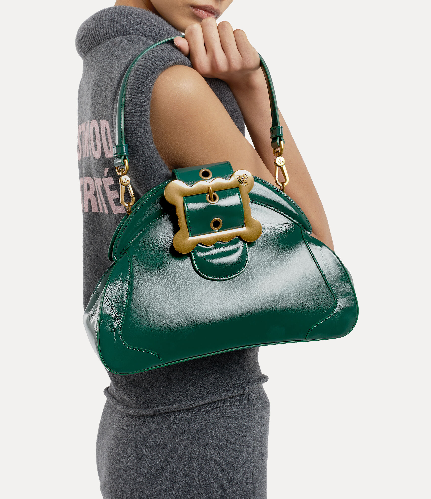 Amy Shoulder Bag in GREEN | Vivienne Westwood®