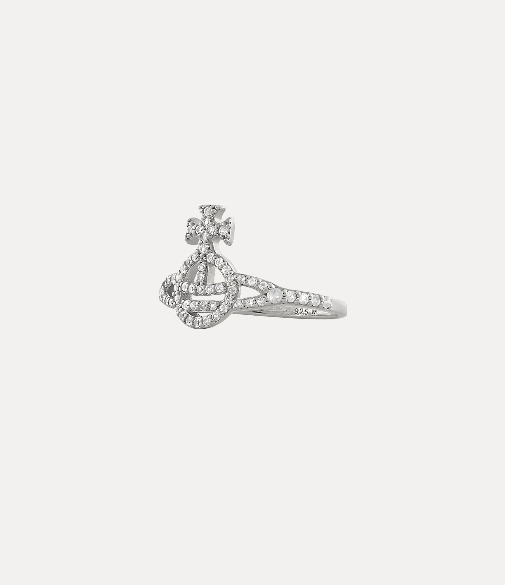 Calliope Ring in PLATINUM-WHITE-CZ | Vivienne Westwood®