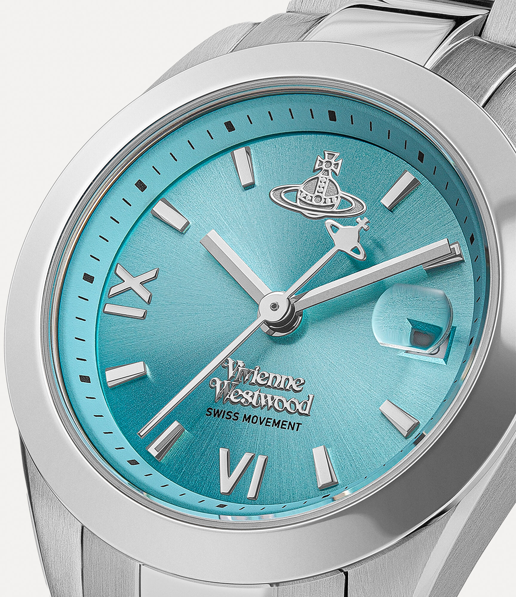 Fenchurch Watch in SILVER-TURQUOISE | Vivienne Westwood®