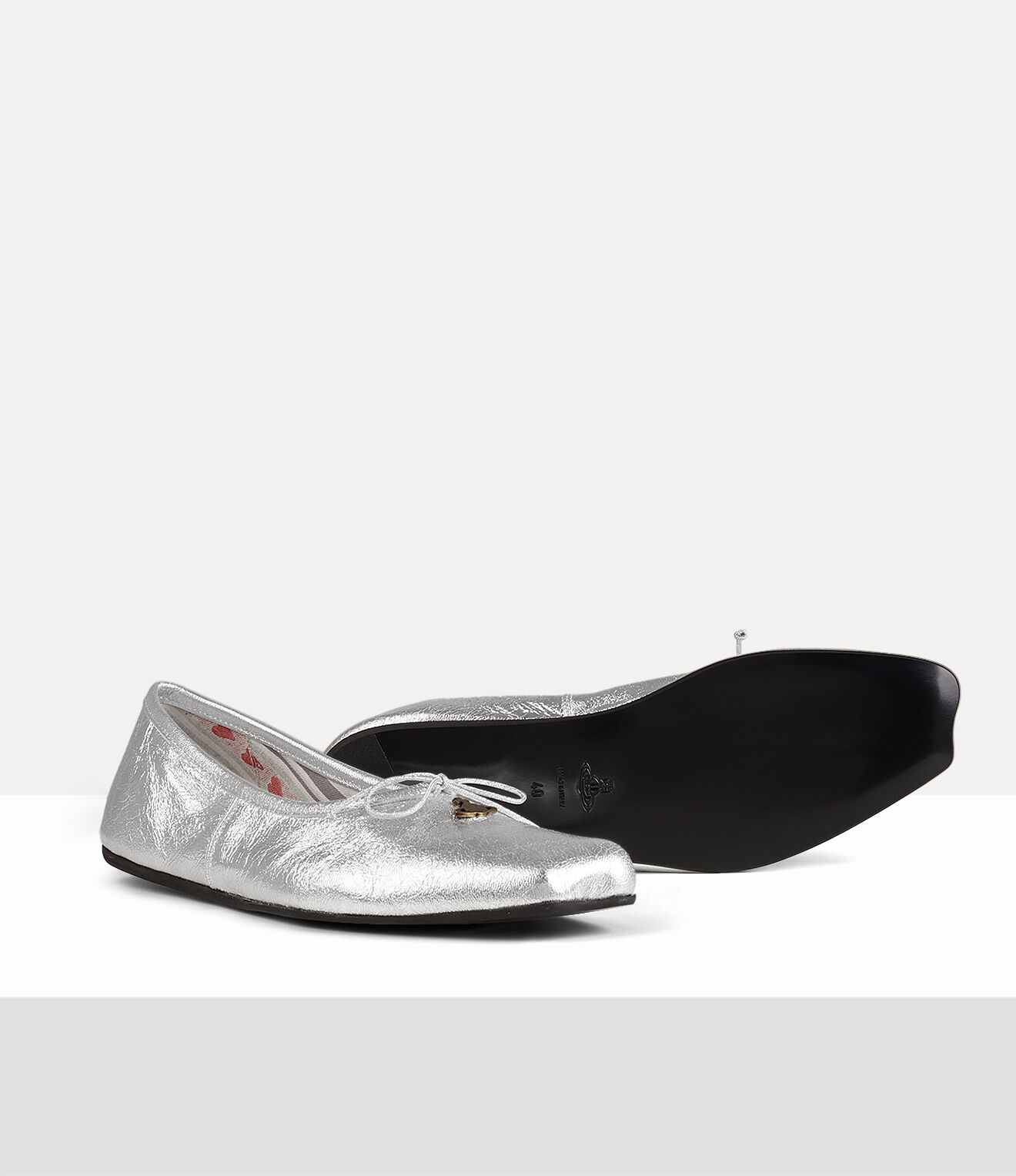 Brigitte Ballerina Shoe in SILVER | Vivienne Westwood®