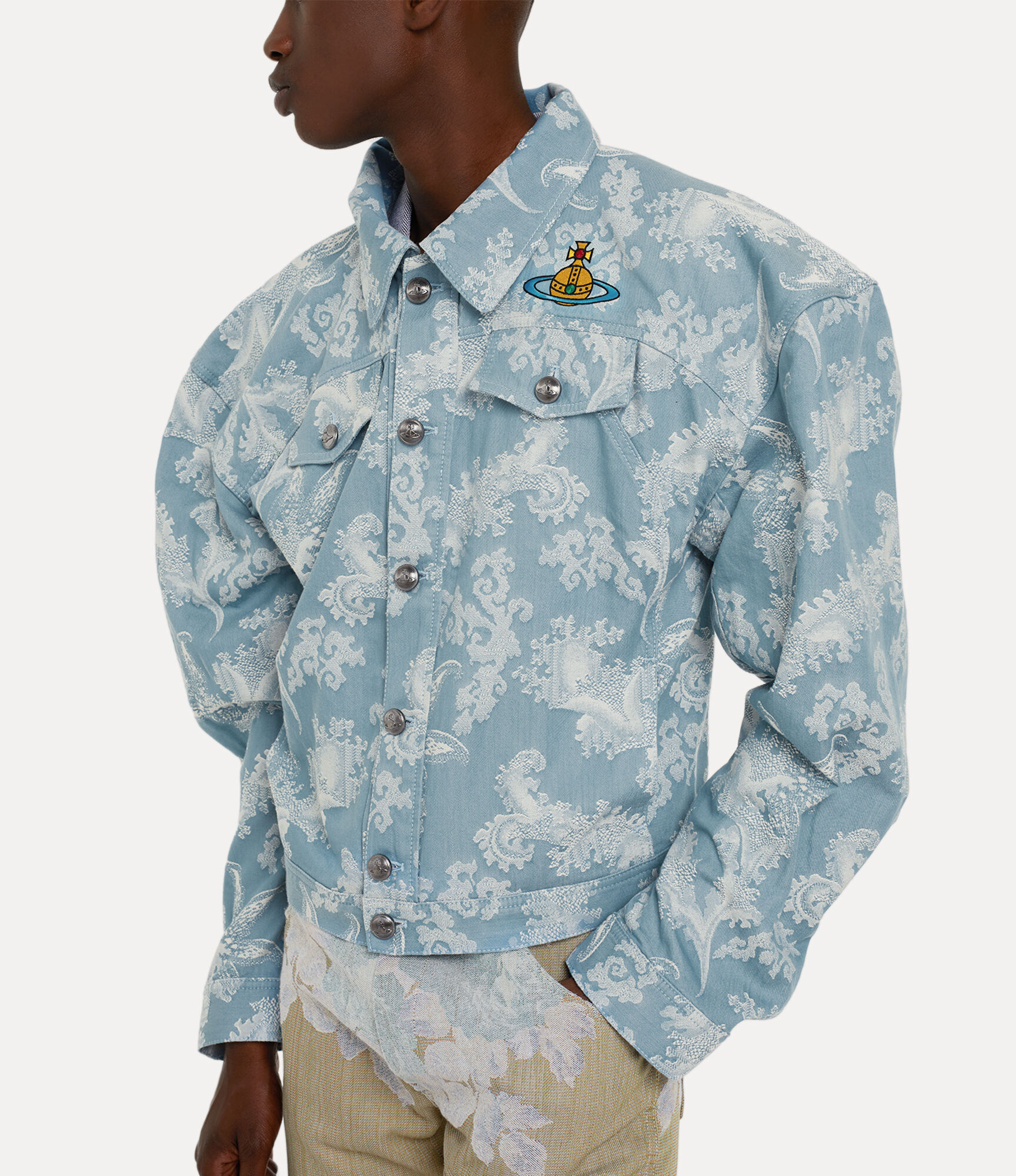 Denim Boxer Jacket in BLUE-CORAL | Vivienne Westwood®