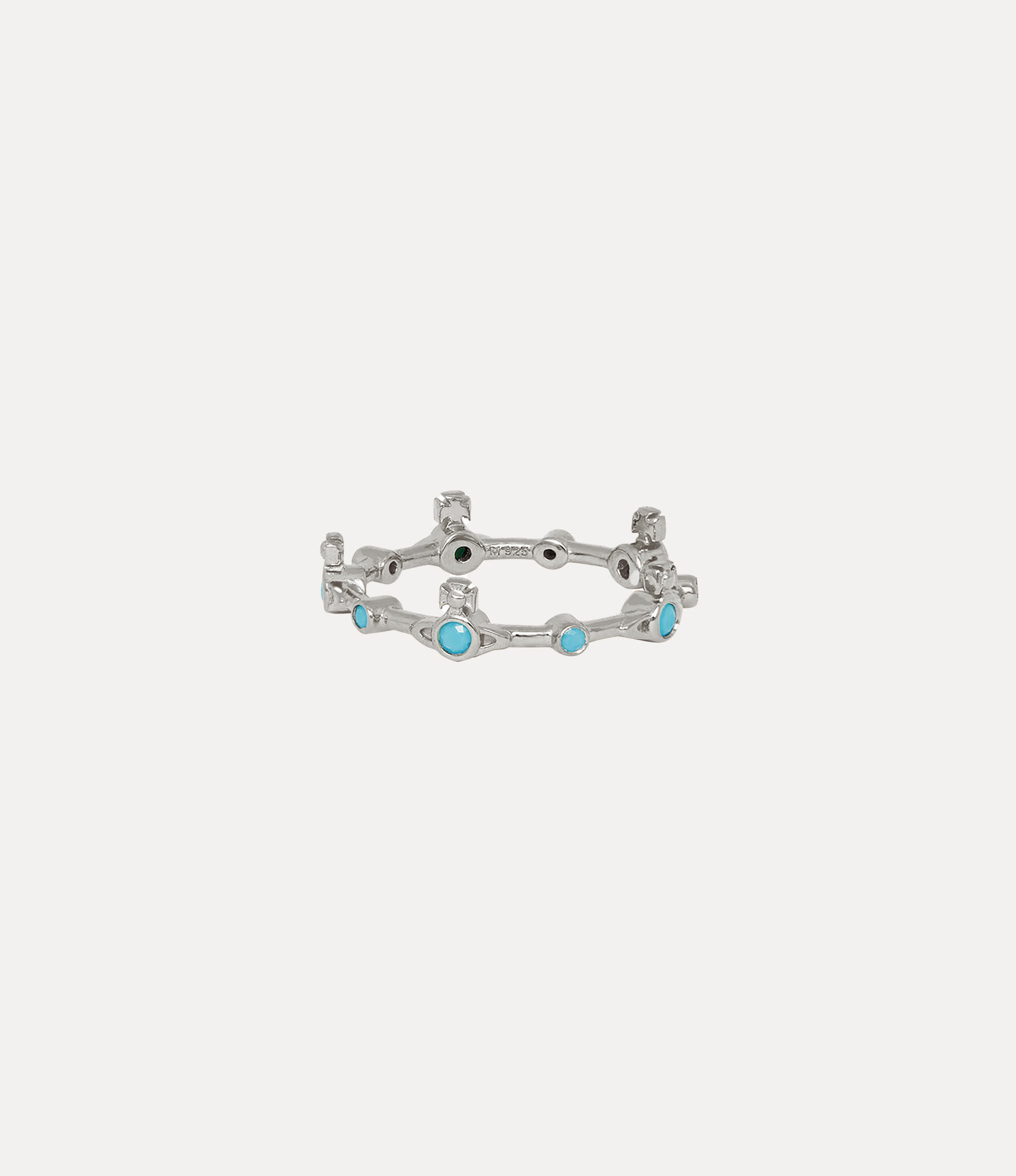 Felicia Ring in PLATINUM-TURQUOISE-CZ | Vivienne Westwood®