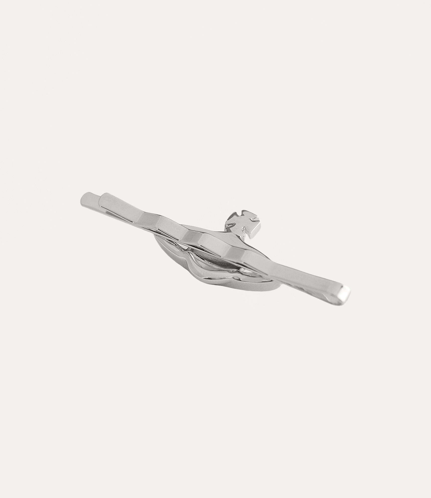 Mini Bas Relief Tie Clip in PLATINUM-CRYSTAL-Crystal | Vivienne Westwood®