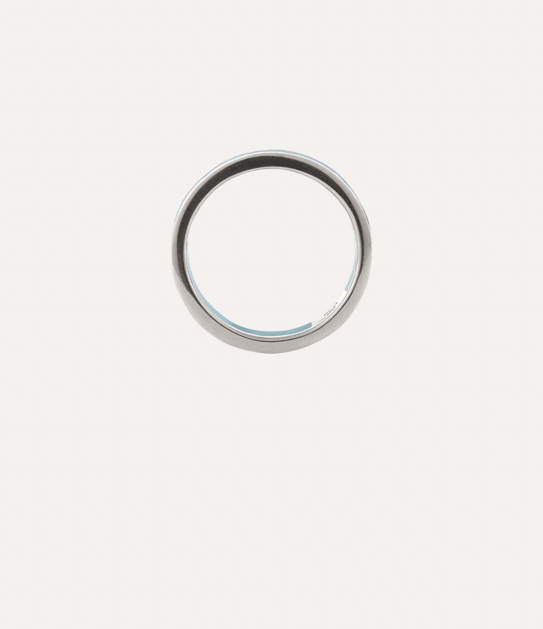 Conduit Street Ring in PLATINUM-TURQUOISE-Enamel | Vivienne Westwood®