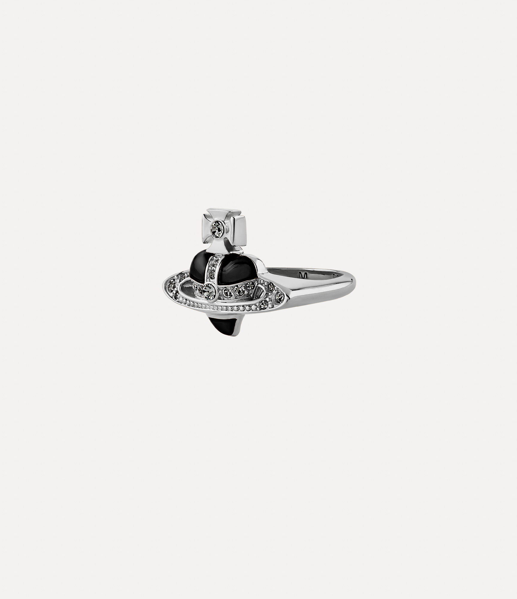 New Diamante Heart Ring in PLATINUM-BLACK-DIAMOND-Crystal-BLACK ...