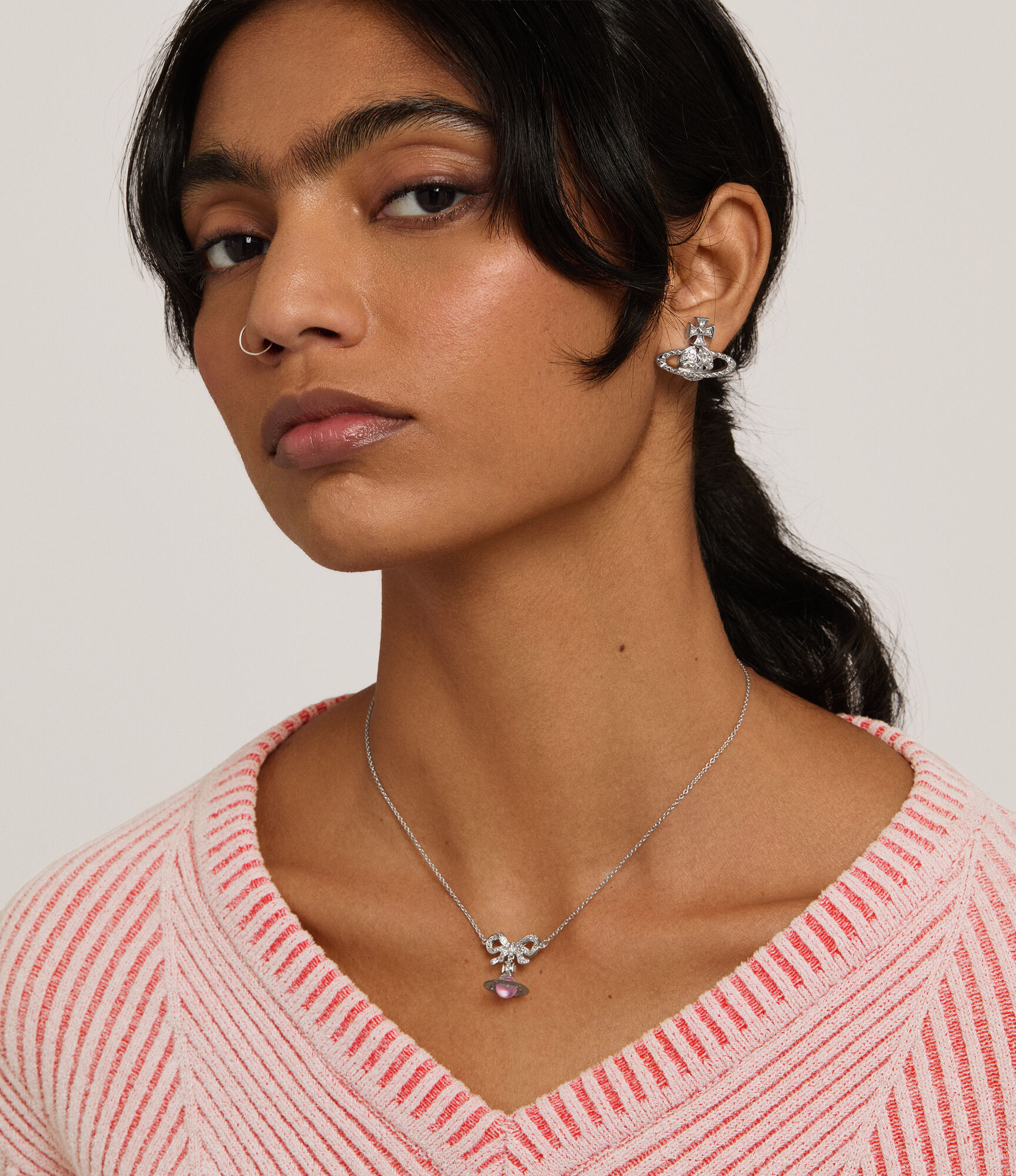 Octavie Choker in PLATINUM-PINK-PINK-CZ | Vivienne Westwood®