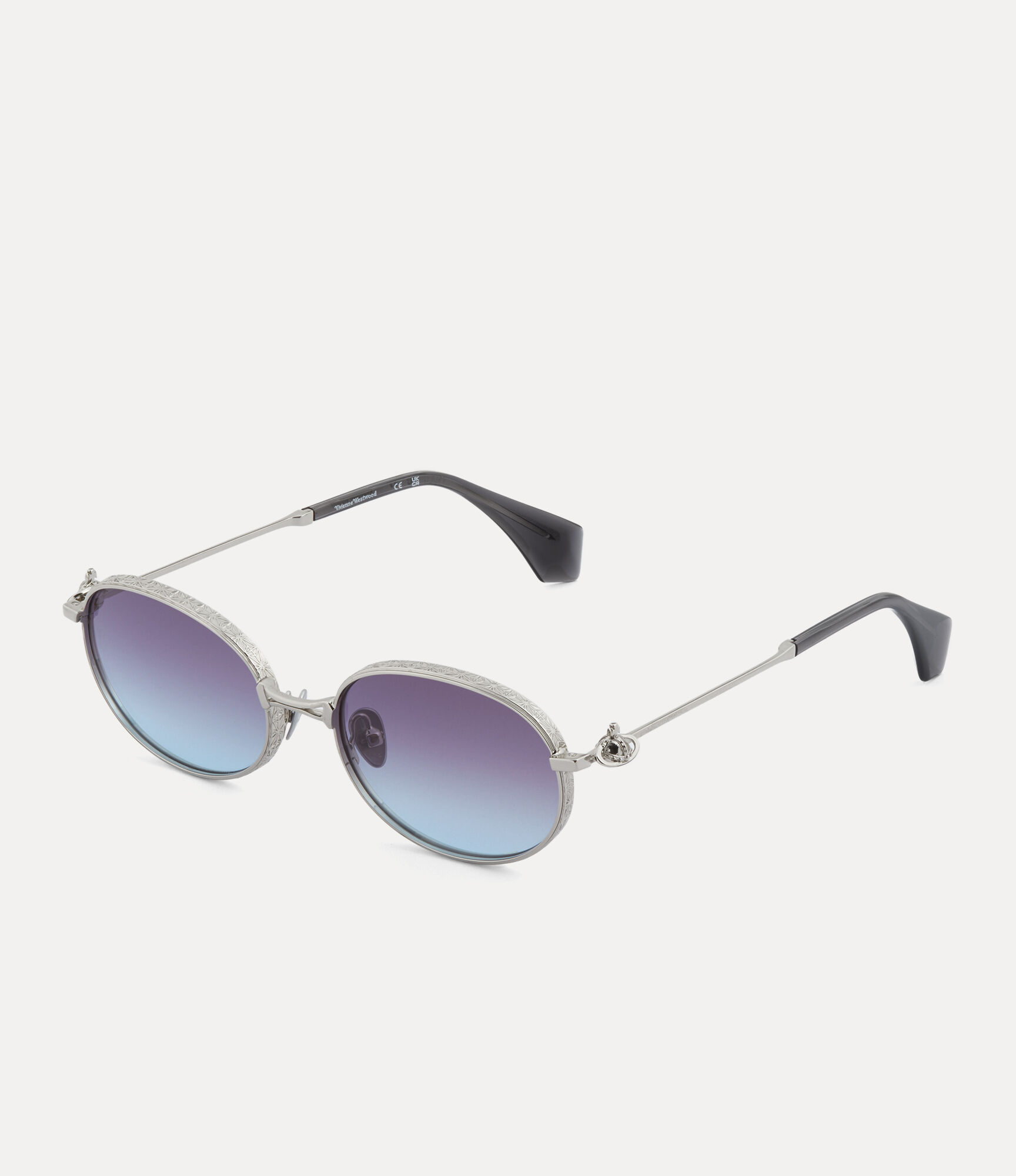 Hardware Orb Oval Sunglasses in SILVER | Vivienne Westwood®