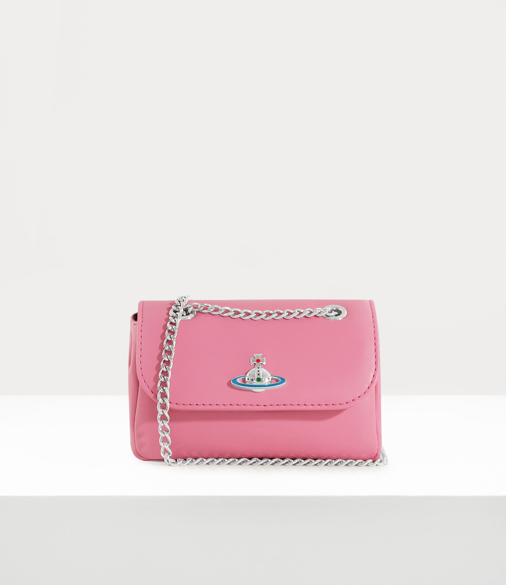 Small Purse With Chain in PINK | Vivienne Westwood®