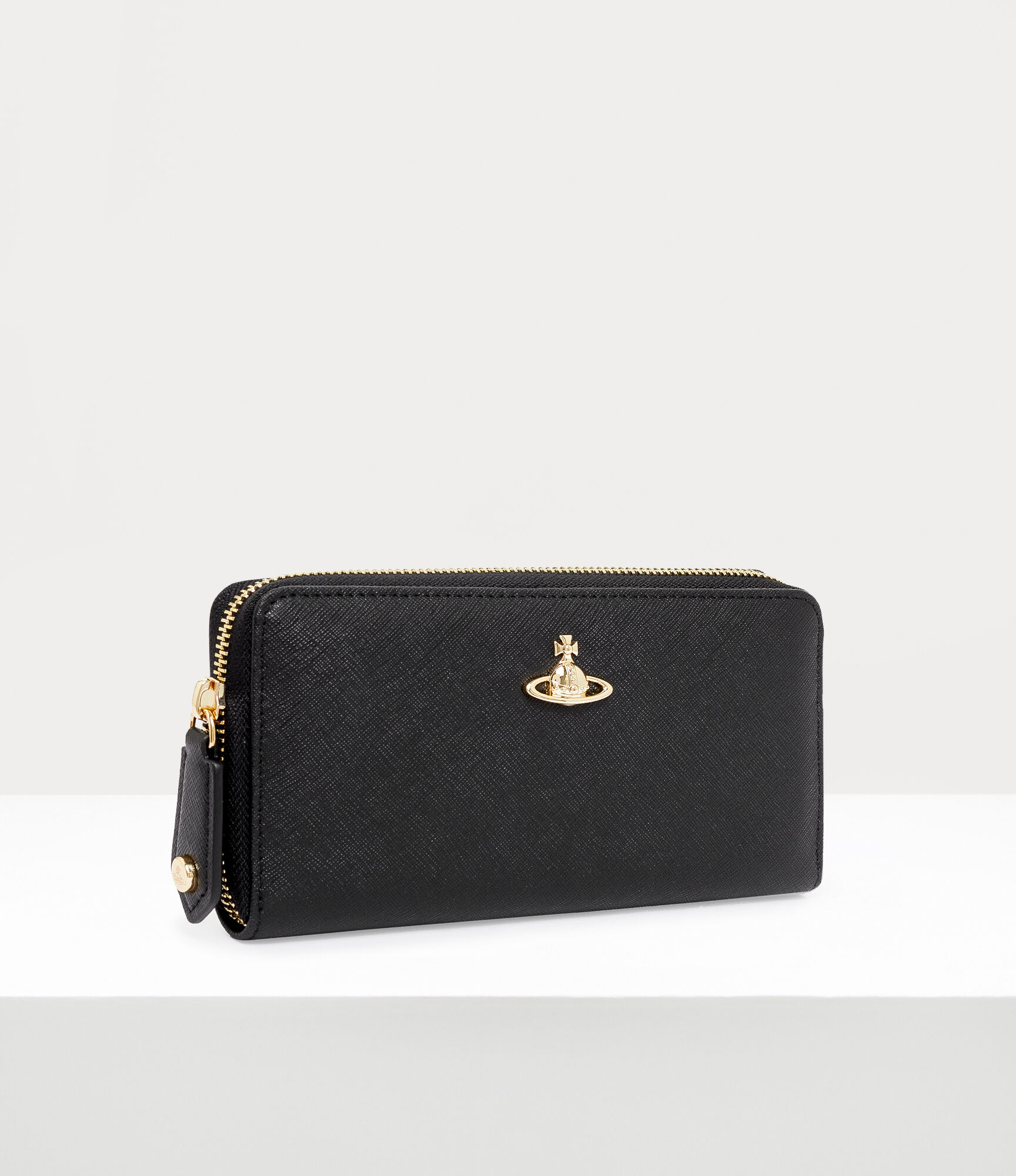 Classic Zip Round Wallet in BLACK | Vivienne Westwood®