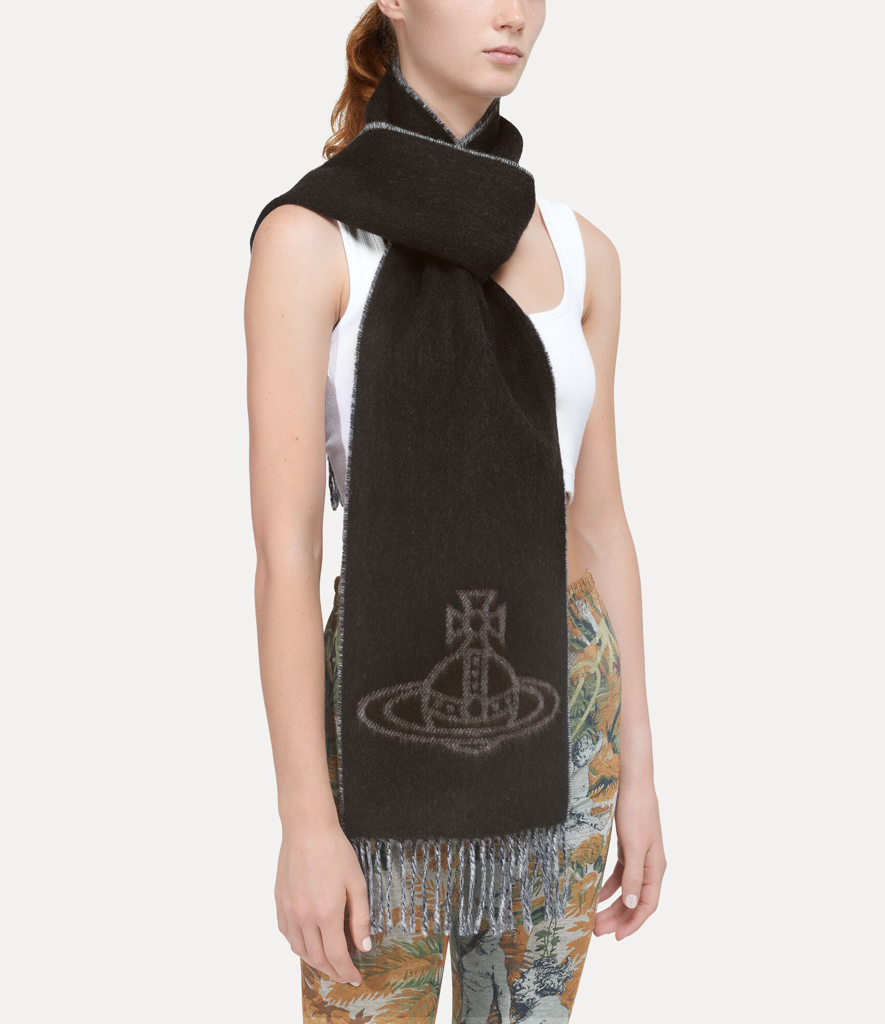 Single Orb Double Scarf in OFF-WHITE | Vivienne Westwood®
