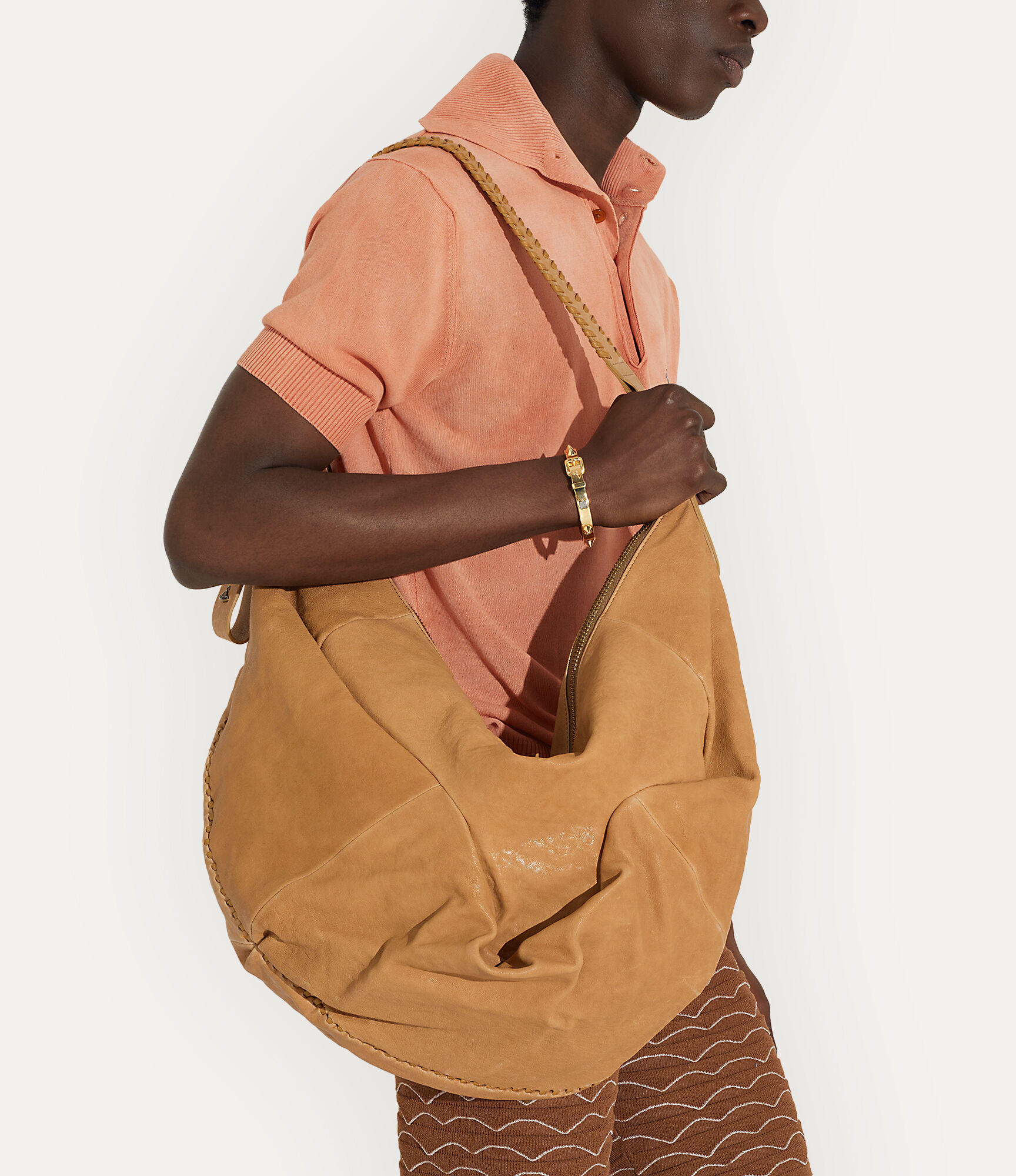 Agnes Large Shoulder Bag in CAMEL | Vivienne Westwood®
