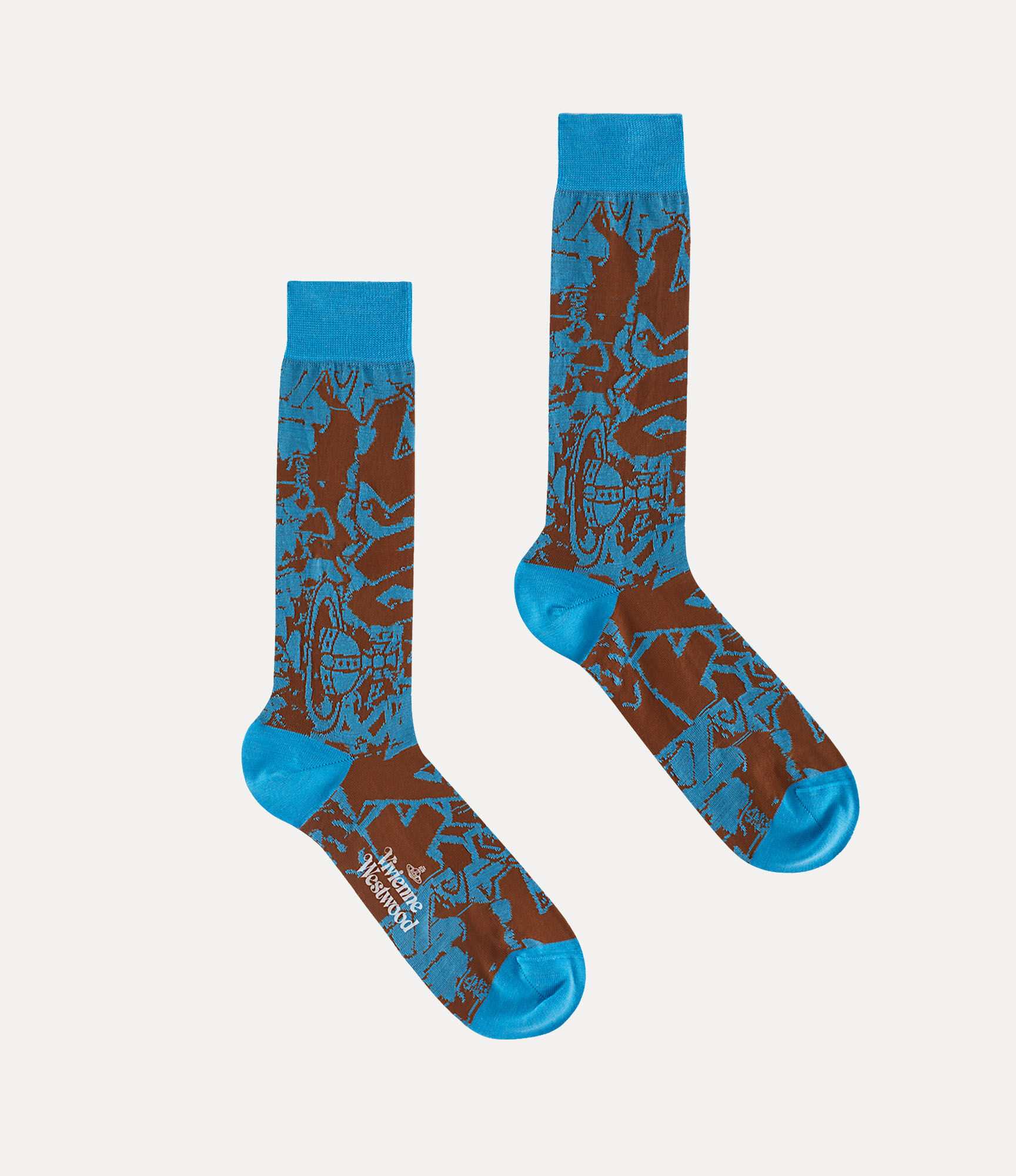 Graffiti Sock in TURQUOISE | Vivienne Westwood®