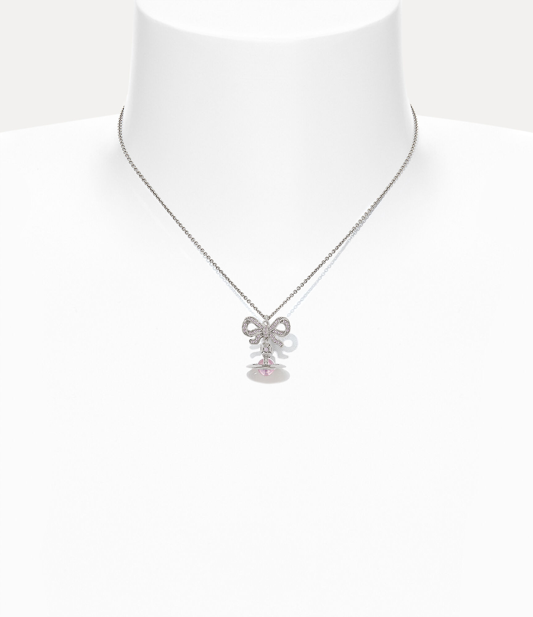 Octavie Pendant Necklace in PLATINUM-PINK-PINK-CZ | Vivienne Westwood®