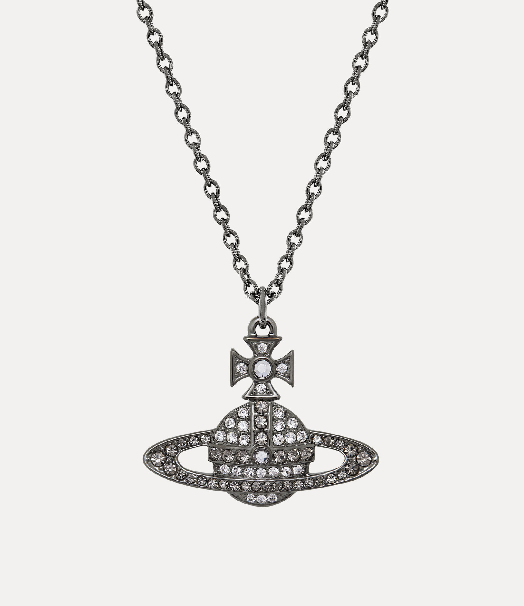 Man. Kika Pendant Necklace in RUTHENIUM-WHITE-BLACK-LABRADORITE-Crystal ...