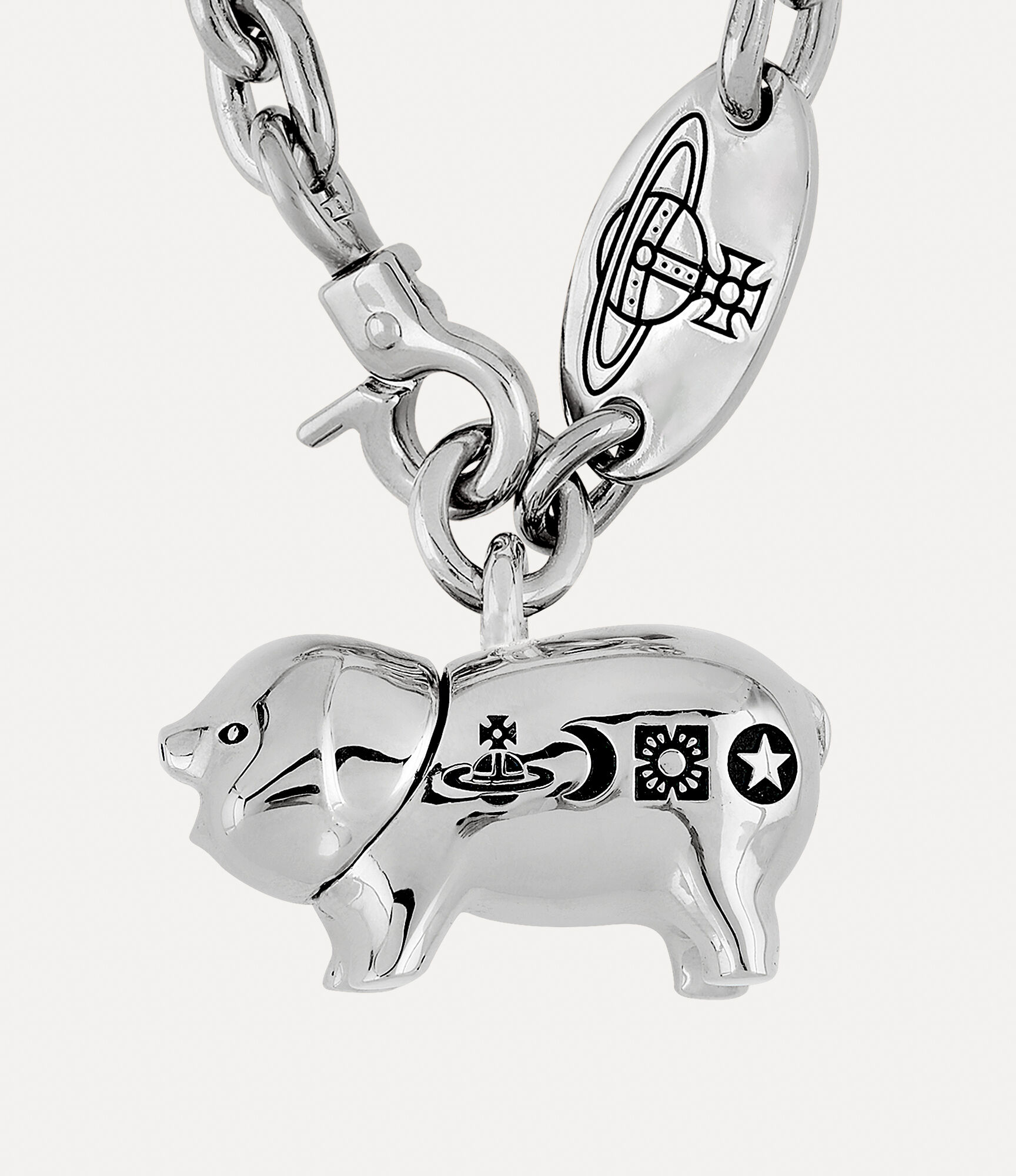 Juanita Necklace in PLATINUM-BLACK-Patina | Vivienne Westwood®