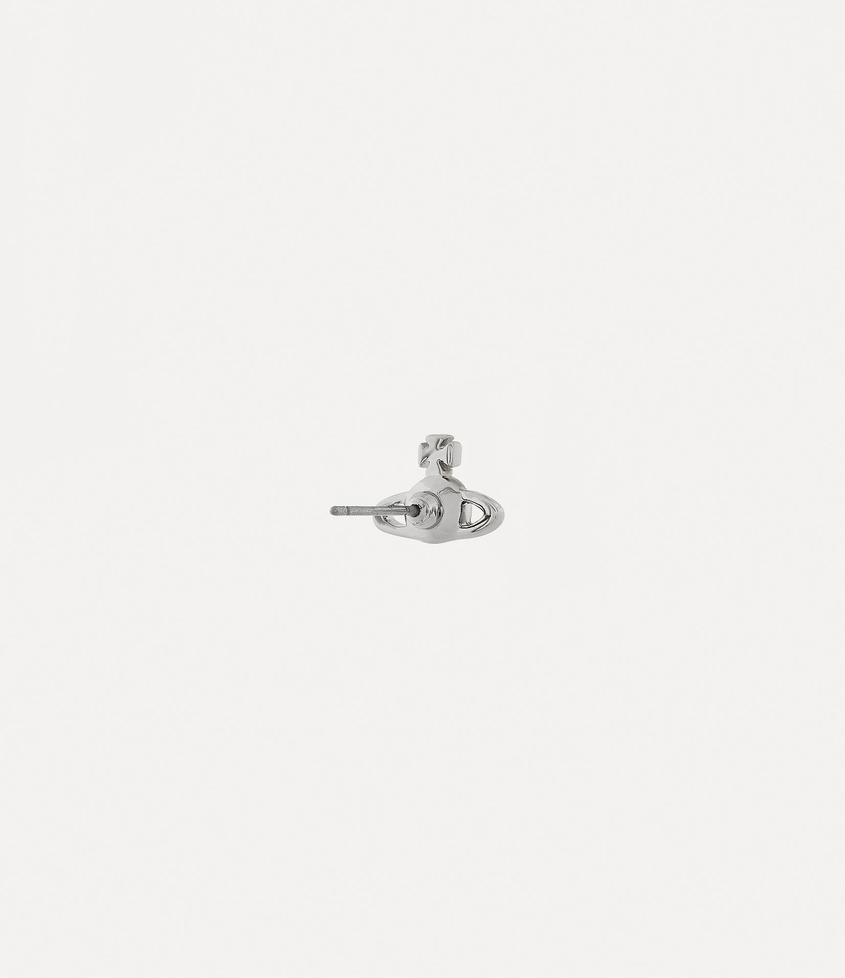 Nano Solitaire Single Stud in PLATINUM-CRYSTAL-Crystal | Vivienne Westwood®