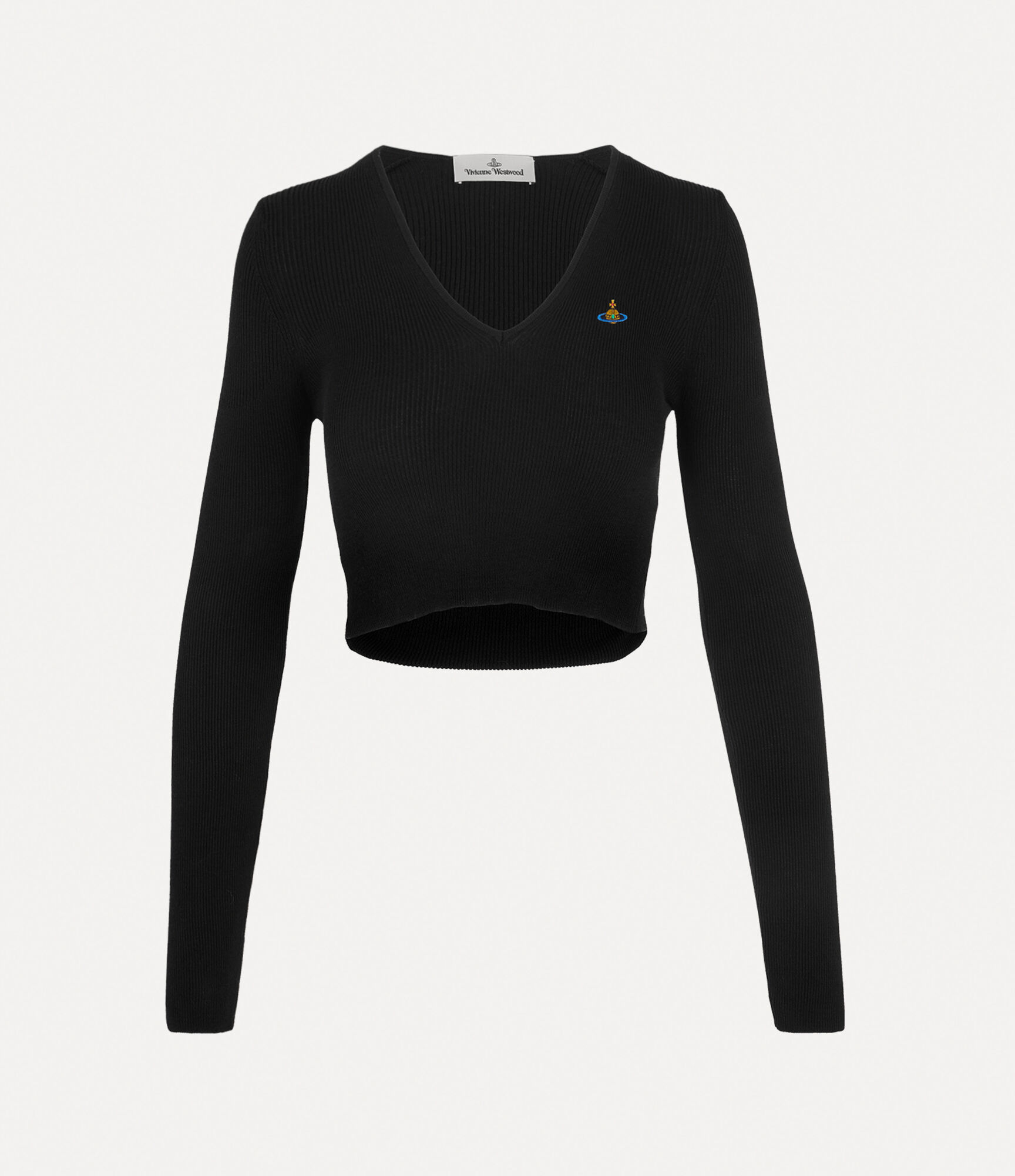 Bea Cropped V-neck in BLACK | Vivienne Westwood®