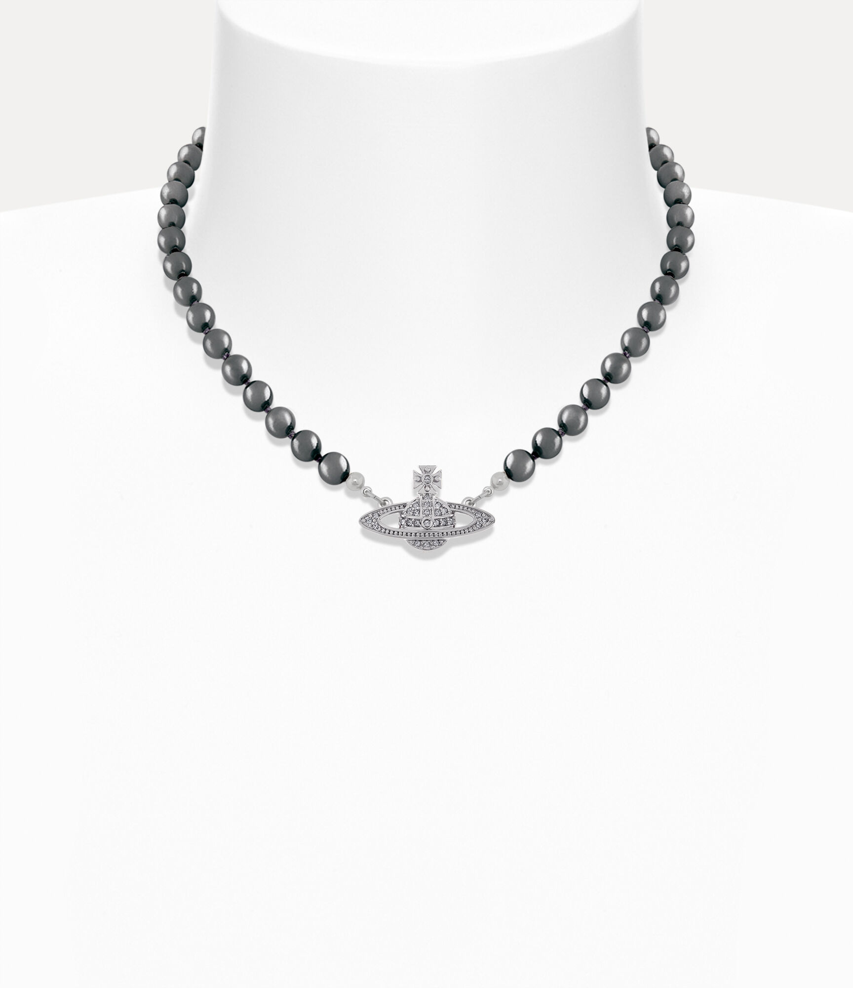 Mini Bas Relief Choker in PLATINUM-DARK-GREY-Pearl-BLACK-DIAMOND ...