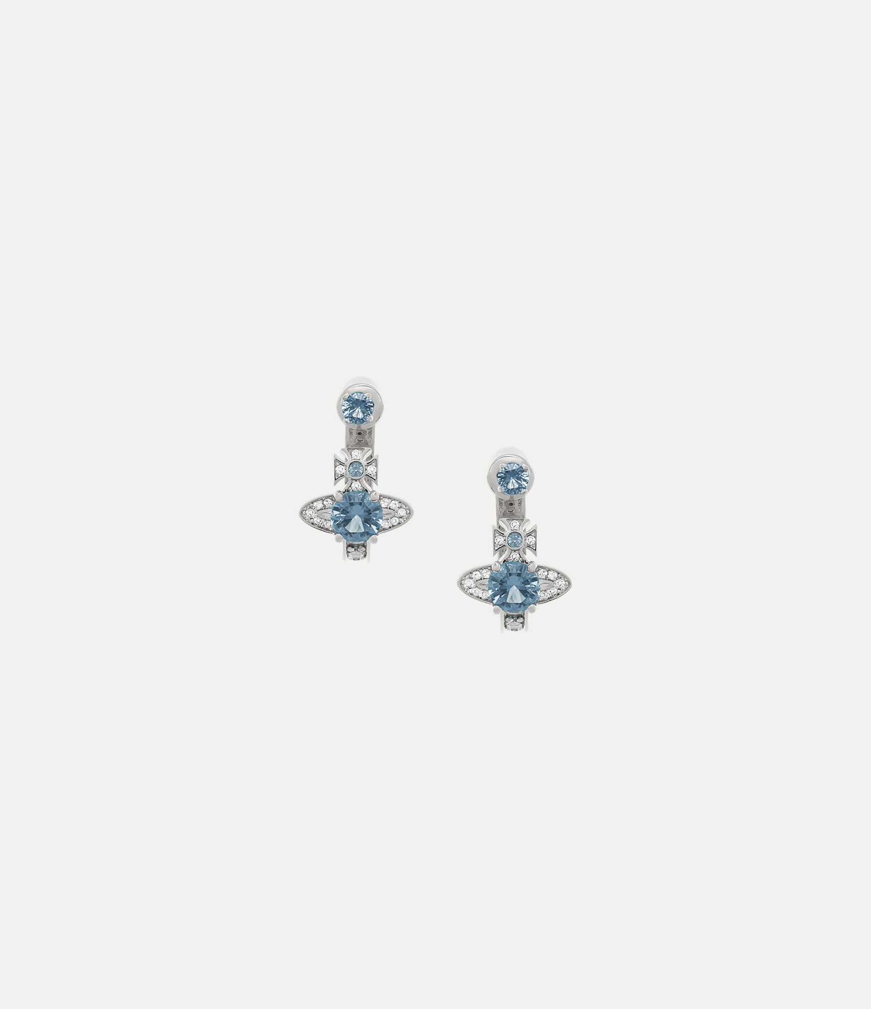 Maitena Earrings in PLATINUM-BLUE-WHITE-CZ | Vivienne Westwood®