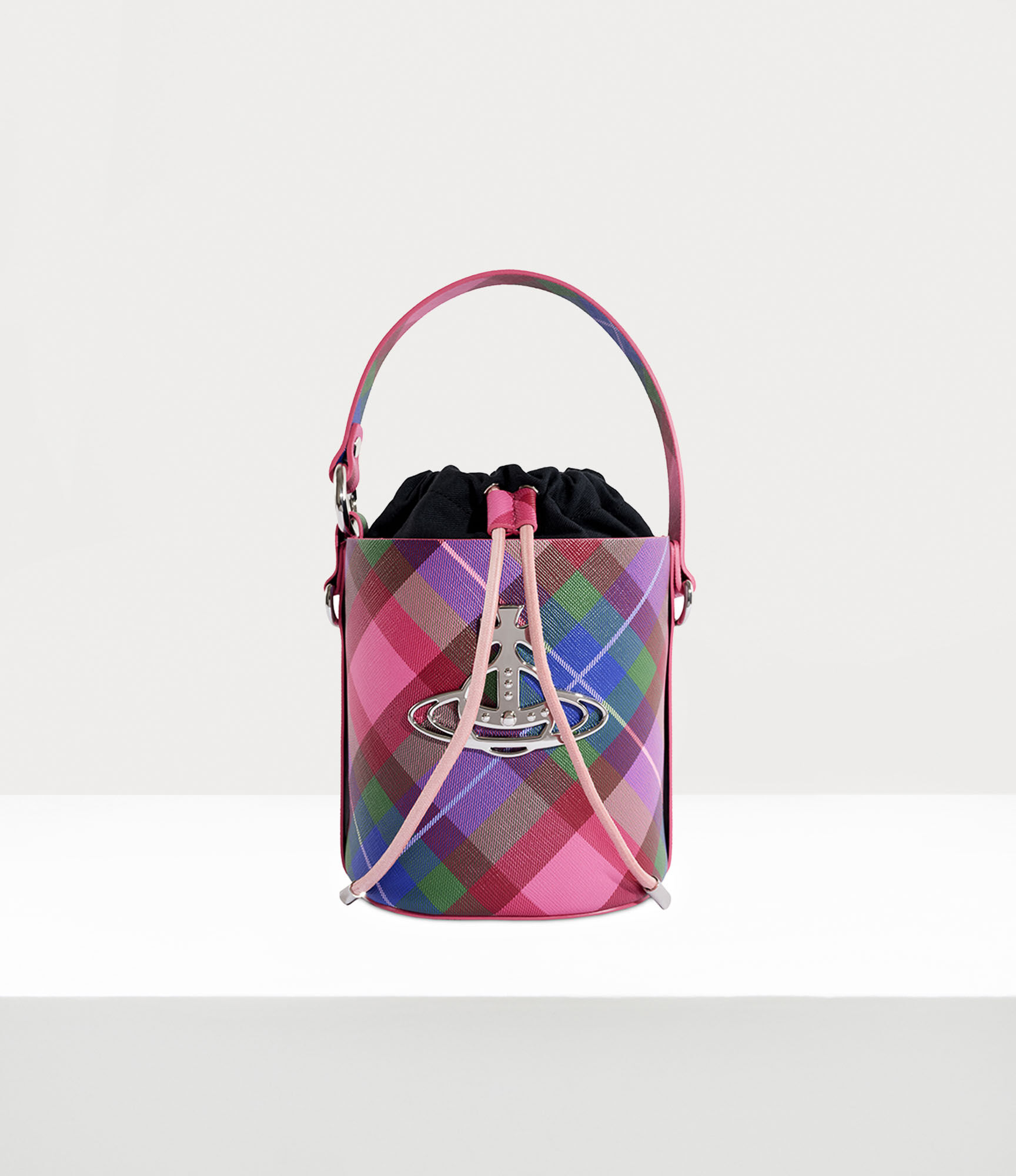 Daisy Drawstring Bucket Bag in CANDY-TARTAN | Vivienne Westwood®