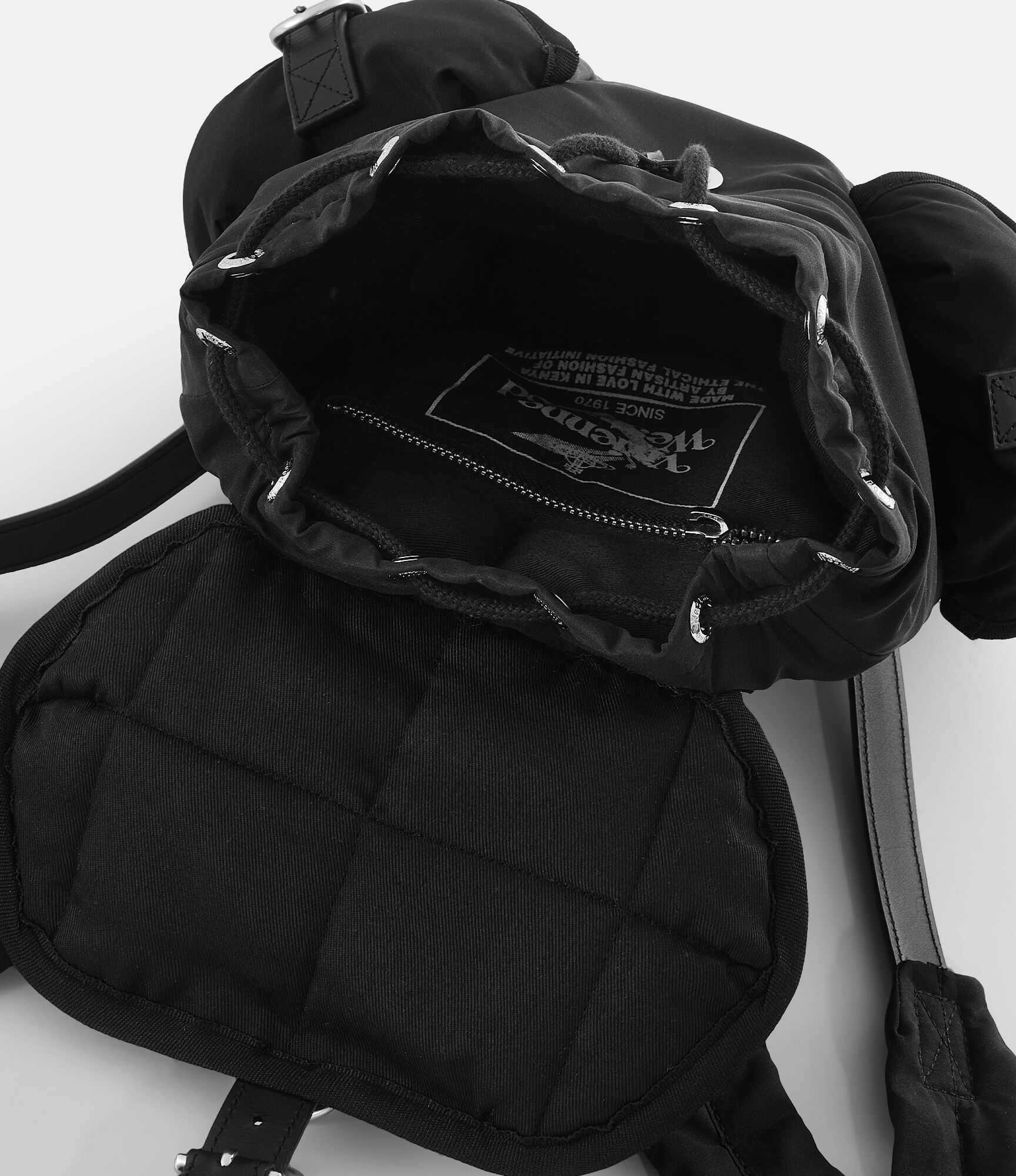 Highland Small Backpack in BLACK-SILVER-HW | Vivienne Westwood®