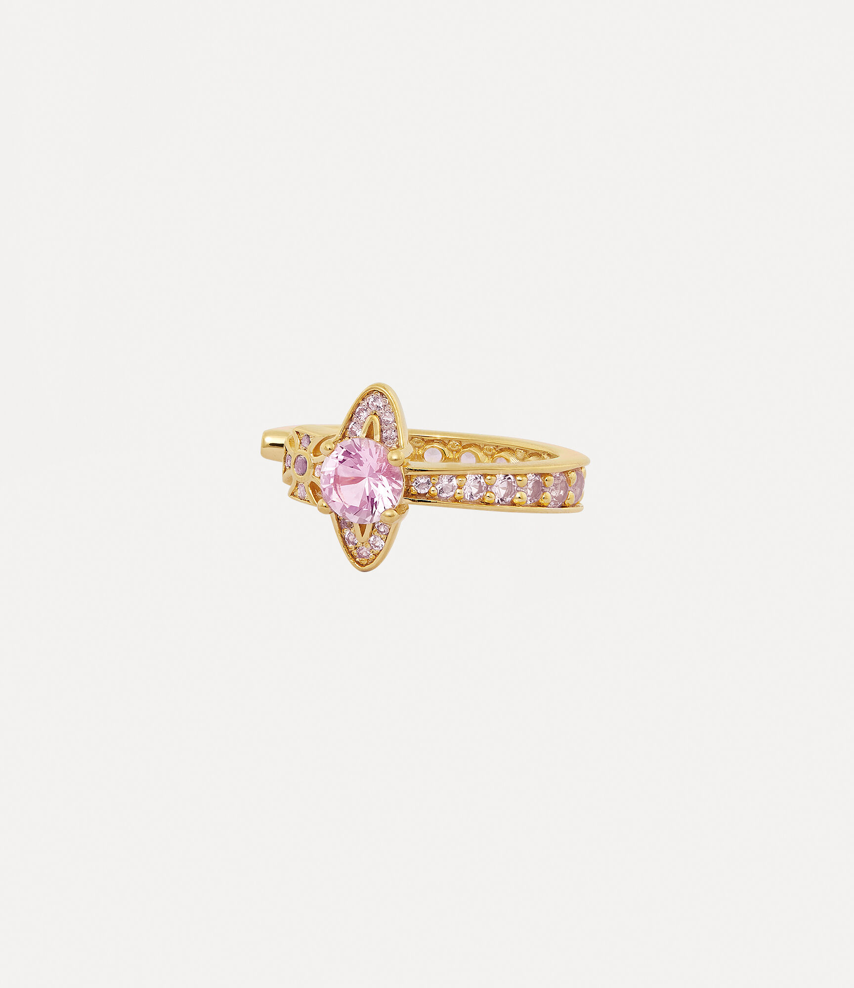 Maitena Ring in GOLD-LIGHT-PINK-Nano-Crystal-CZ- | Vivienne Westwood®