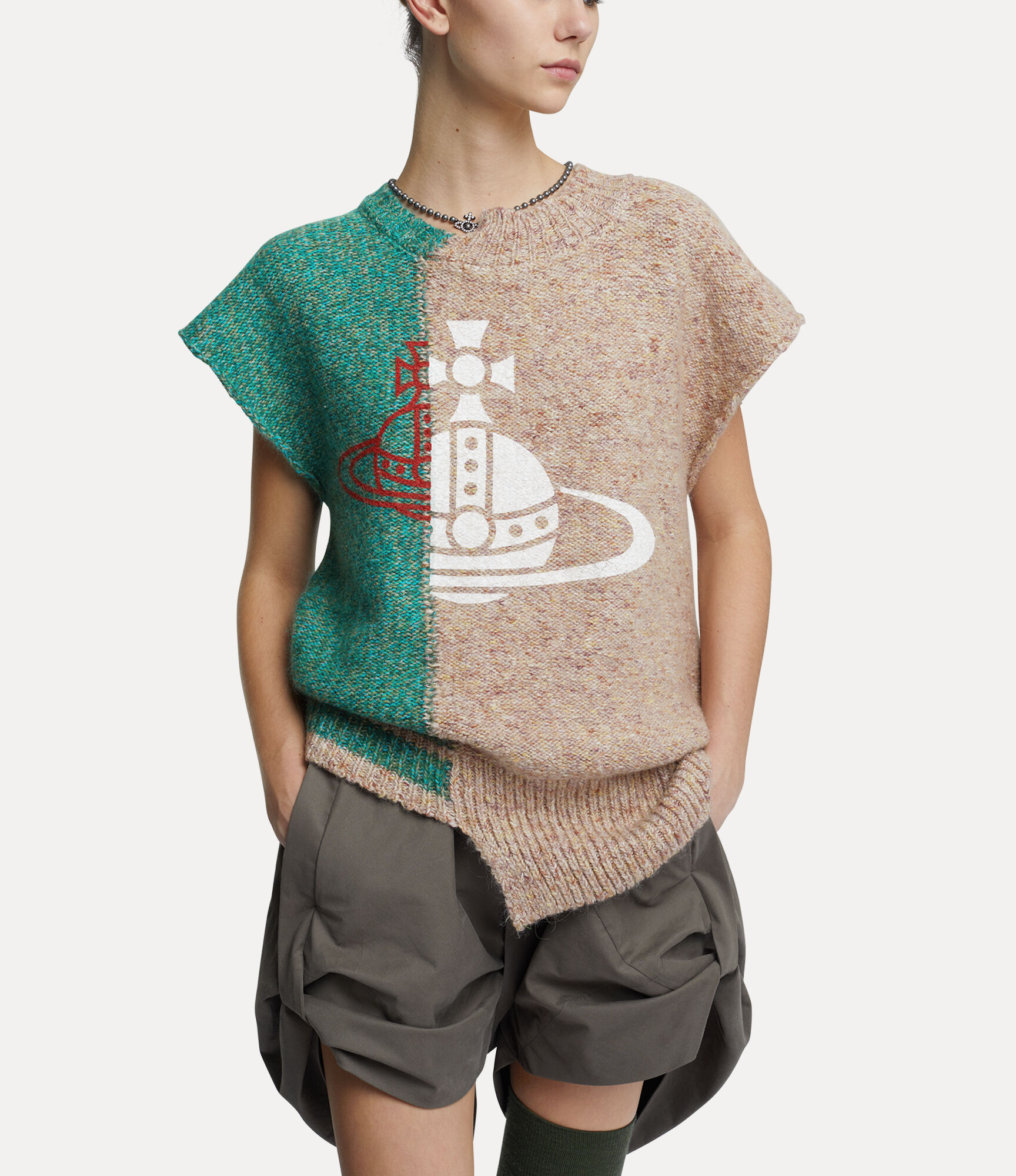 Half & Half Vest in MULTI | Vivienne Westwood®