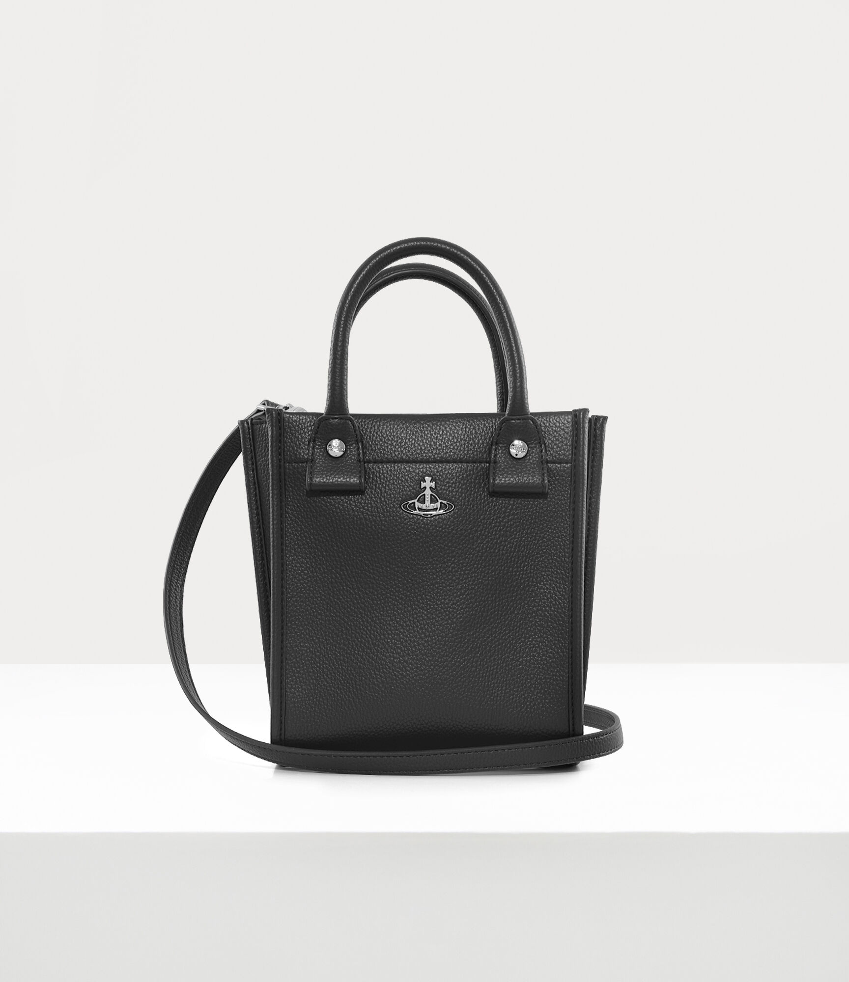 Teddy Small Tote Crossbody Bag in BLACK | Vivienne Westwood®
