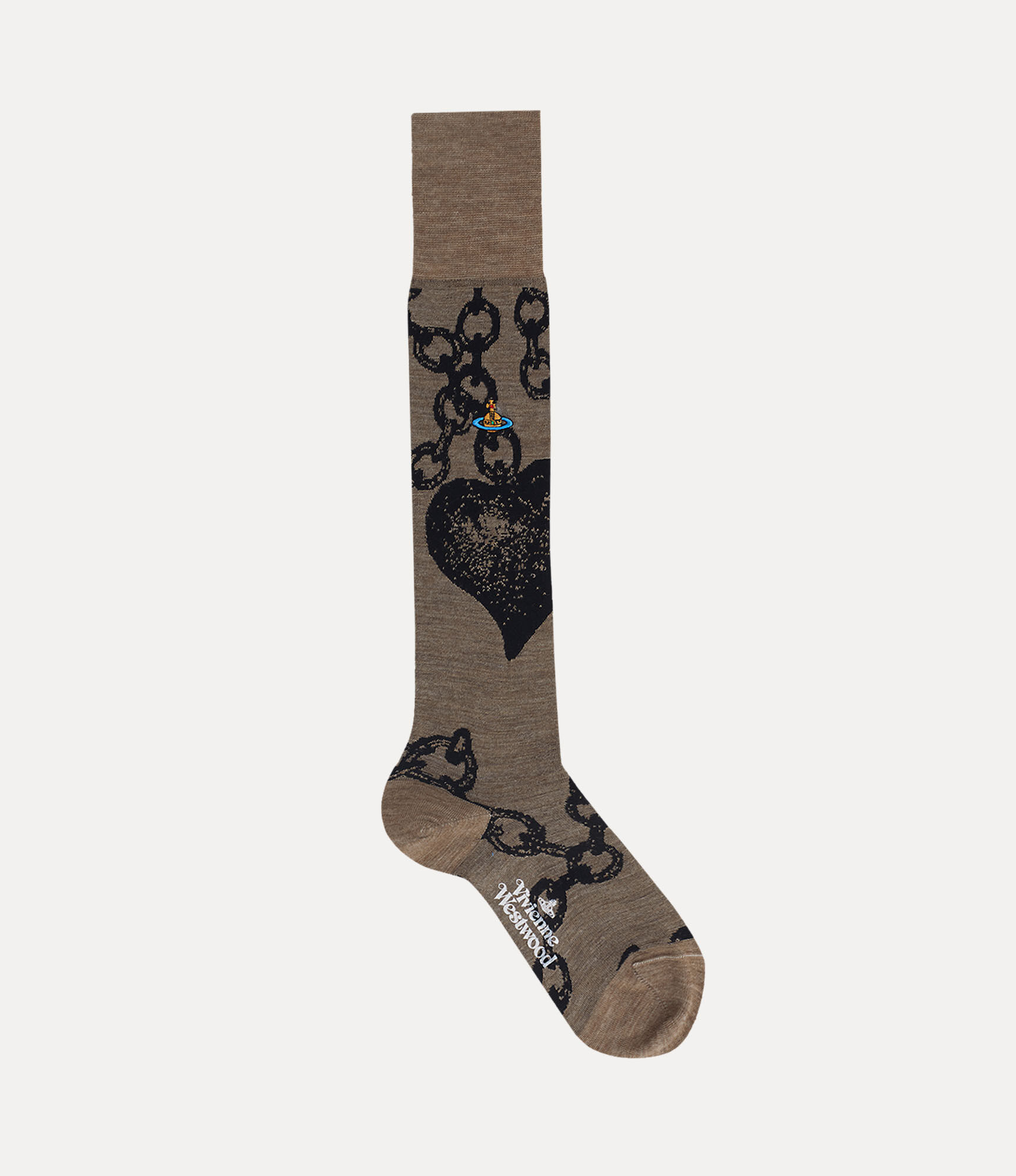 Chain High Sock in SAND | Vivienne Westwood®