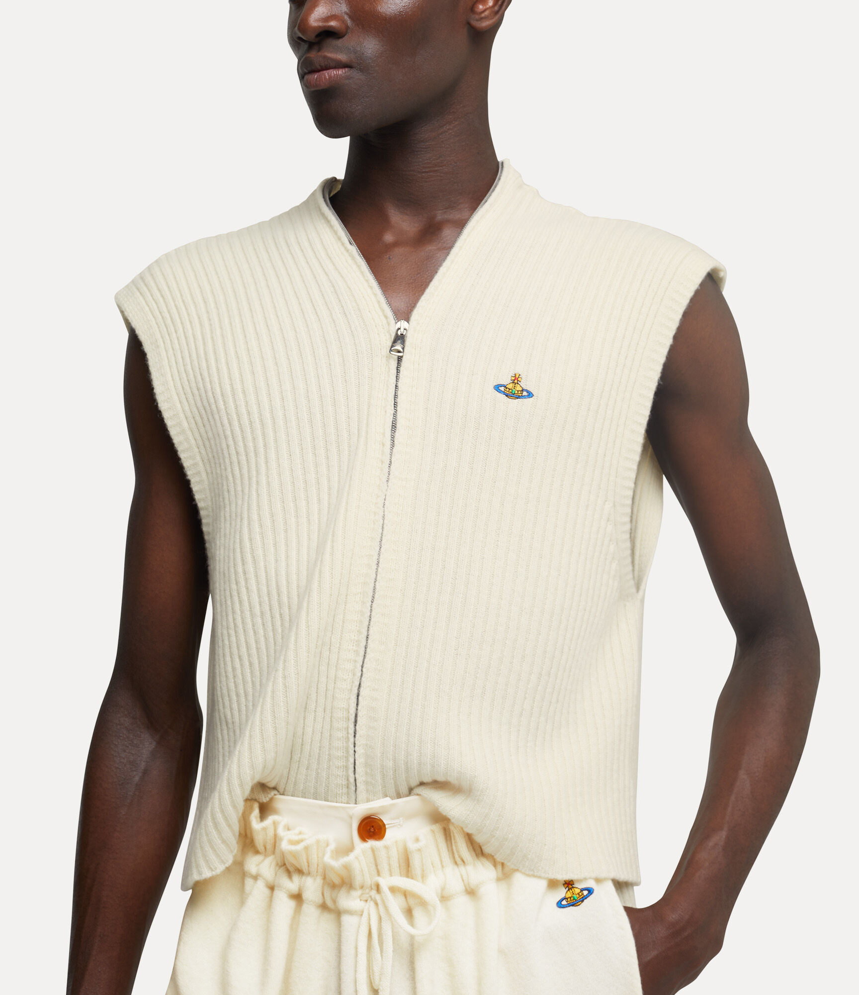 Jess Zip Vest in CREAM | Vivienne Westwood®