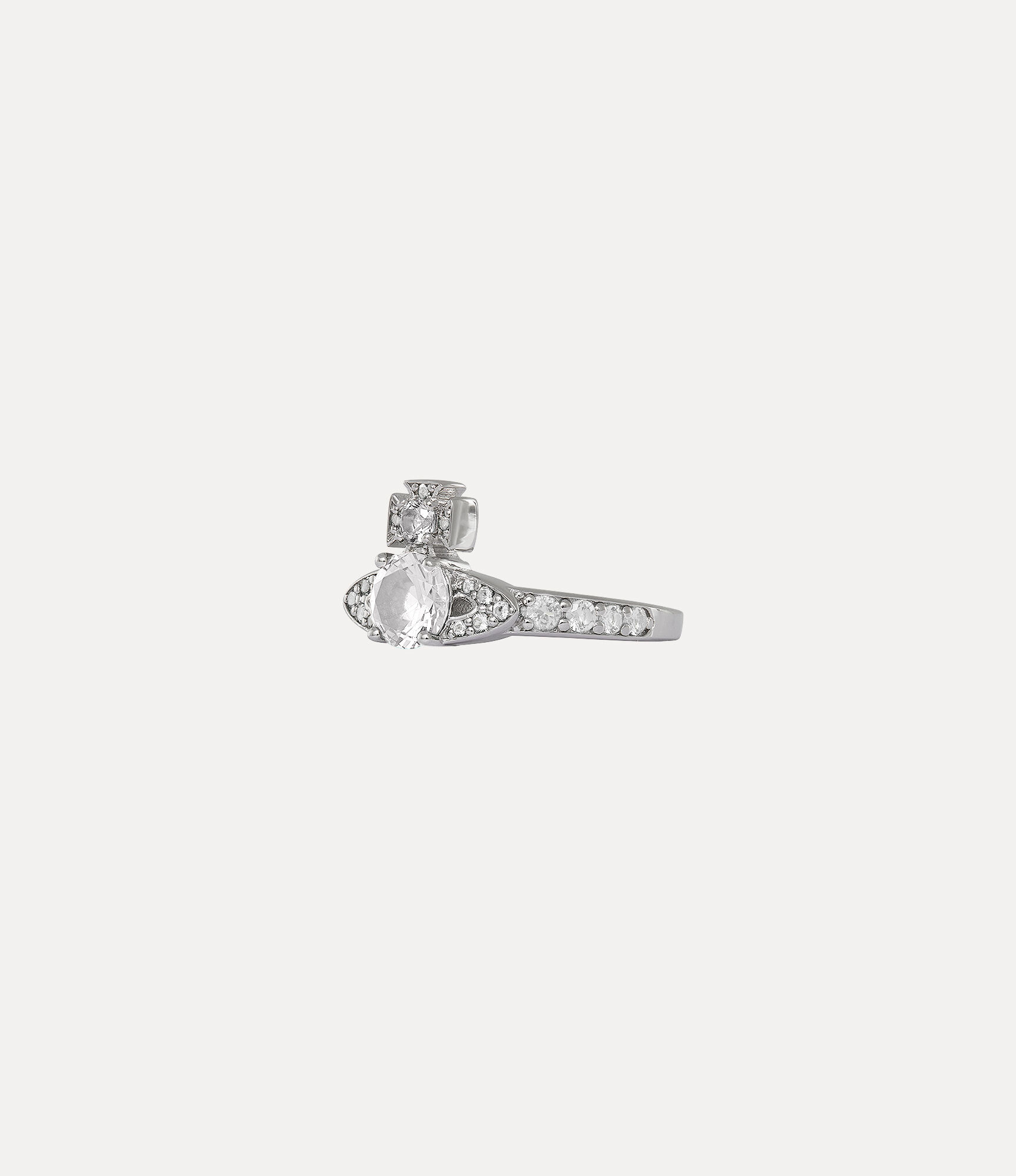 Ismene Ring in PLATINUM-WHITE-CZ | Vivienne Westwood®