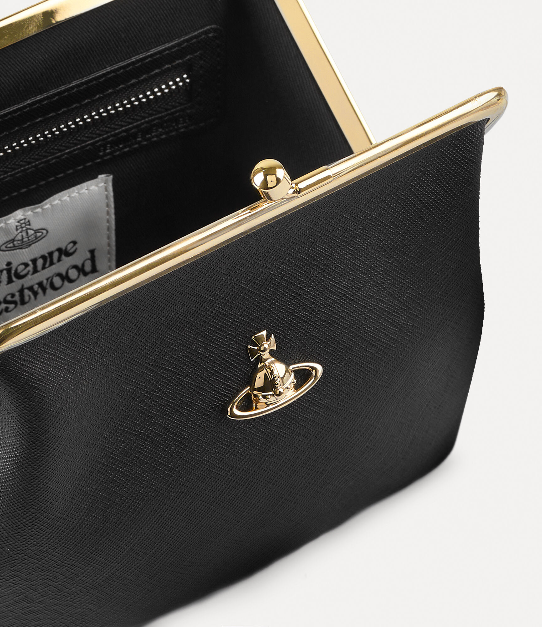 Granny Frame Purse in BLACK-3D-ORB | Vivienne Westwood®