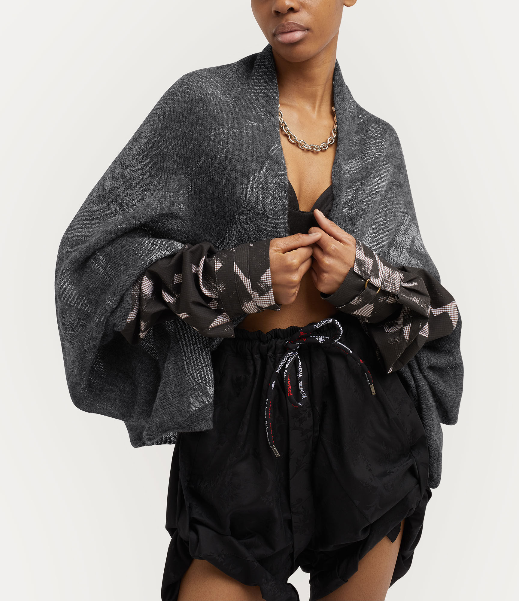 Hi-Vis Poncho Scarf in REFLECTIVE-GREY | Vivienne Westwood®
