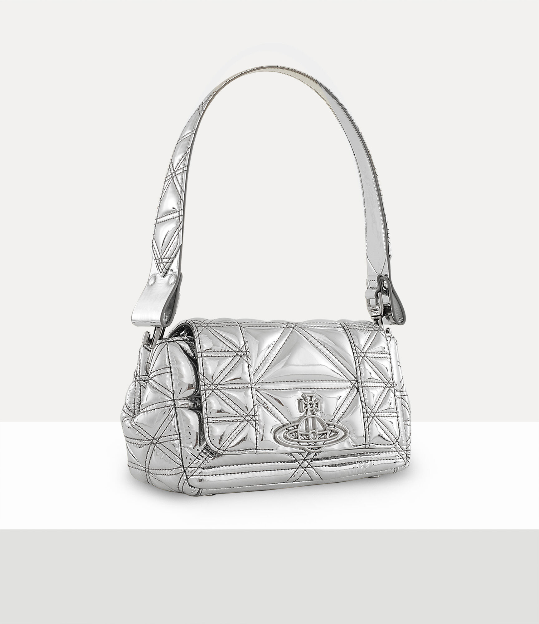 Hazel Medium Handbag in SILVER | Vivienne Westwood®