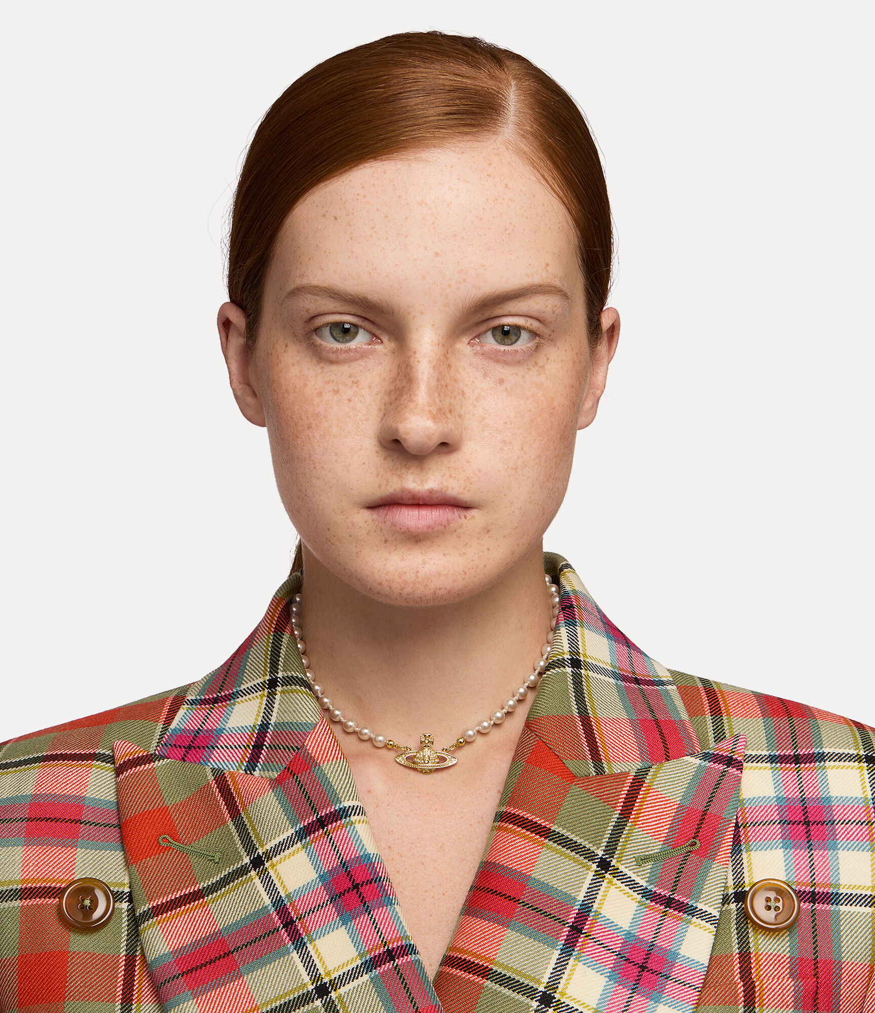 Mini Bas Relief Pearl Choker in ORO-chiaro-colorado-topazio-perla ...