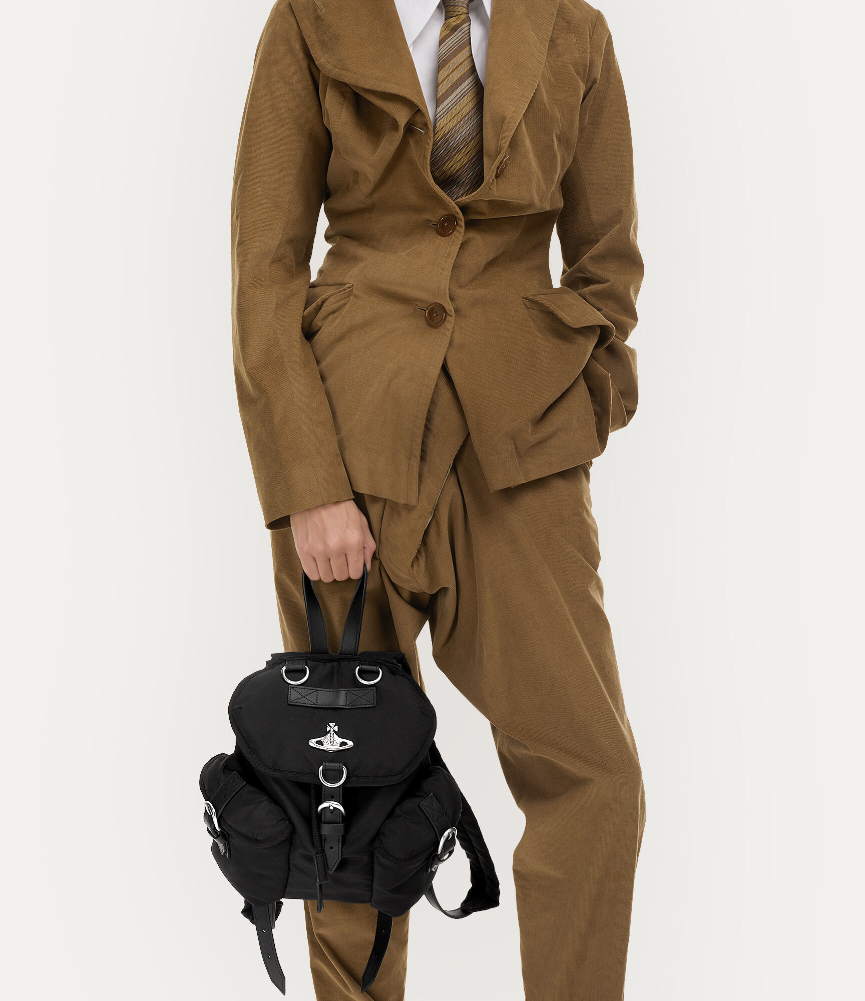 Highland Small Backpack in BLACK-SILVER-HW | Vivienne Westwood®