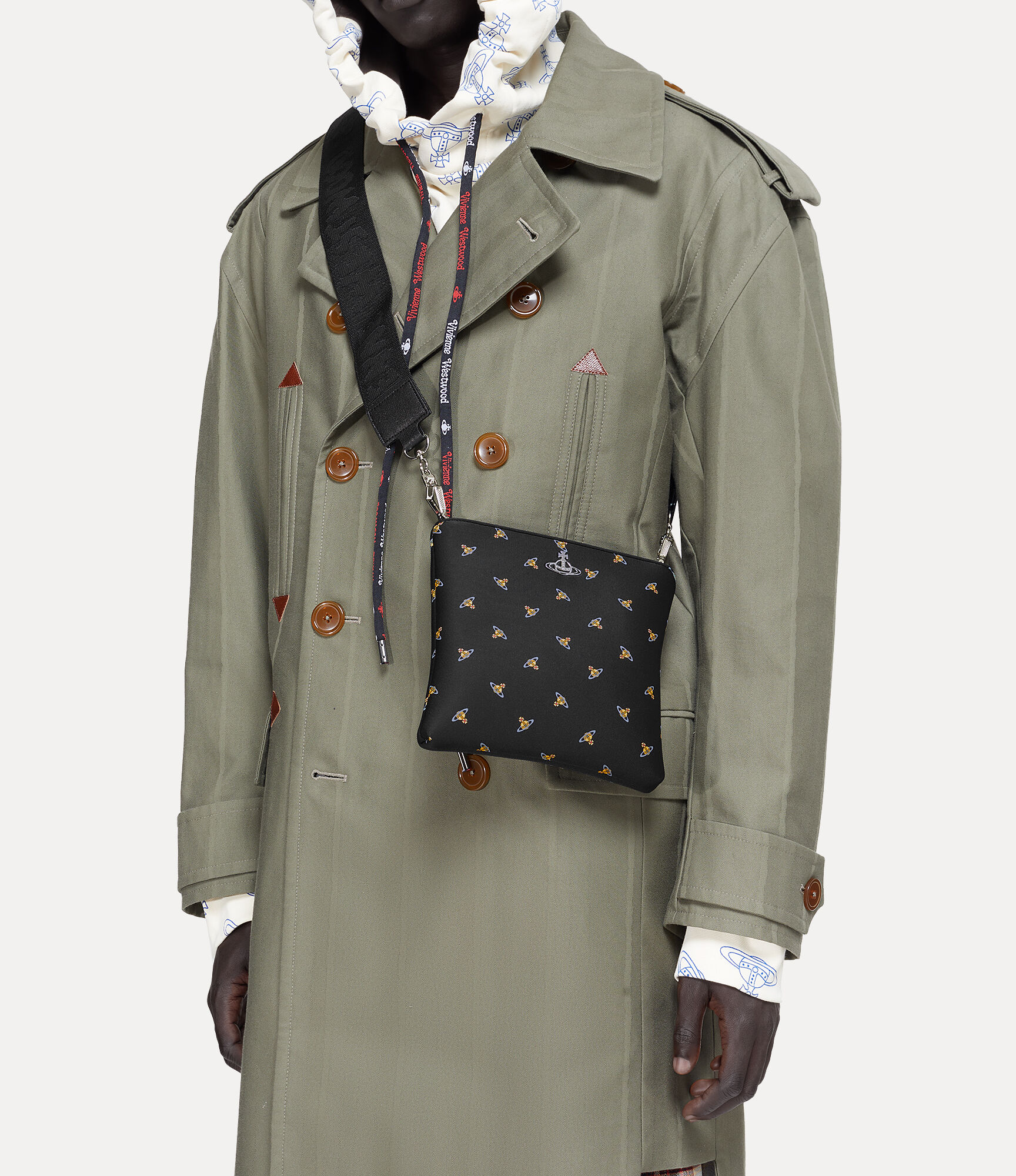 Squire Square Crossbody Bag in BLACK-BABY-ORBS | Vivienne Westwood®