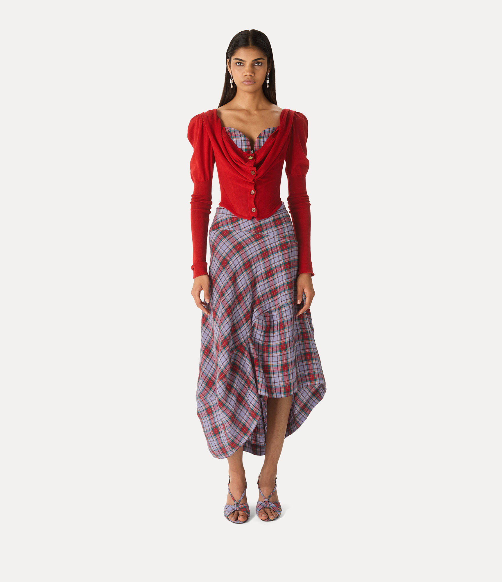 Bea Corset Cardigan in RED | Vivienne Westwood®