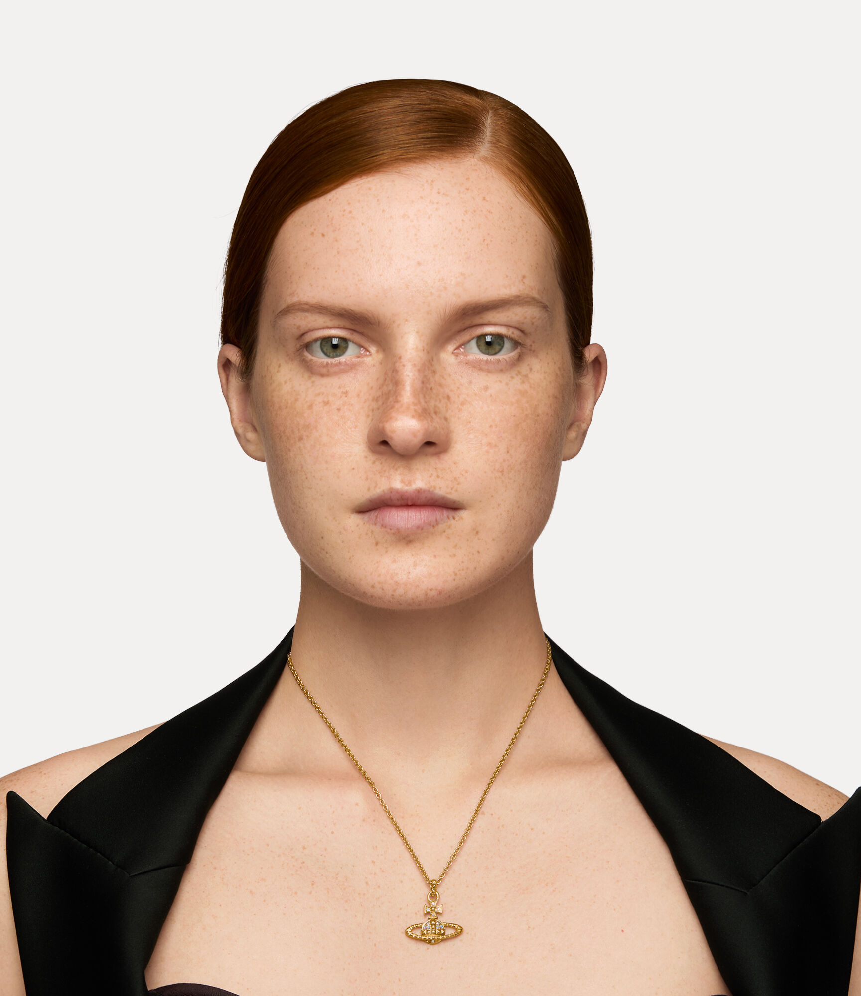 Mayfair Bas Relief Pendant Necklace in Gold-Crystal-AB | Vivienne Westwood®