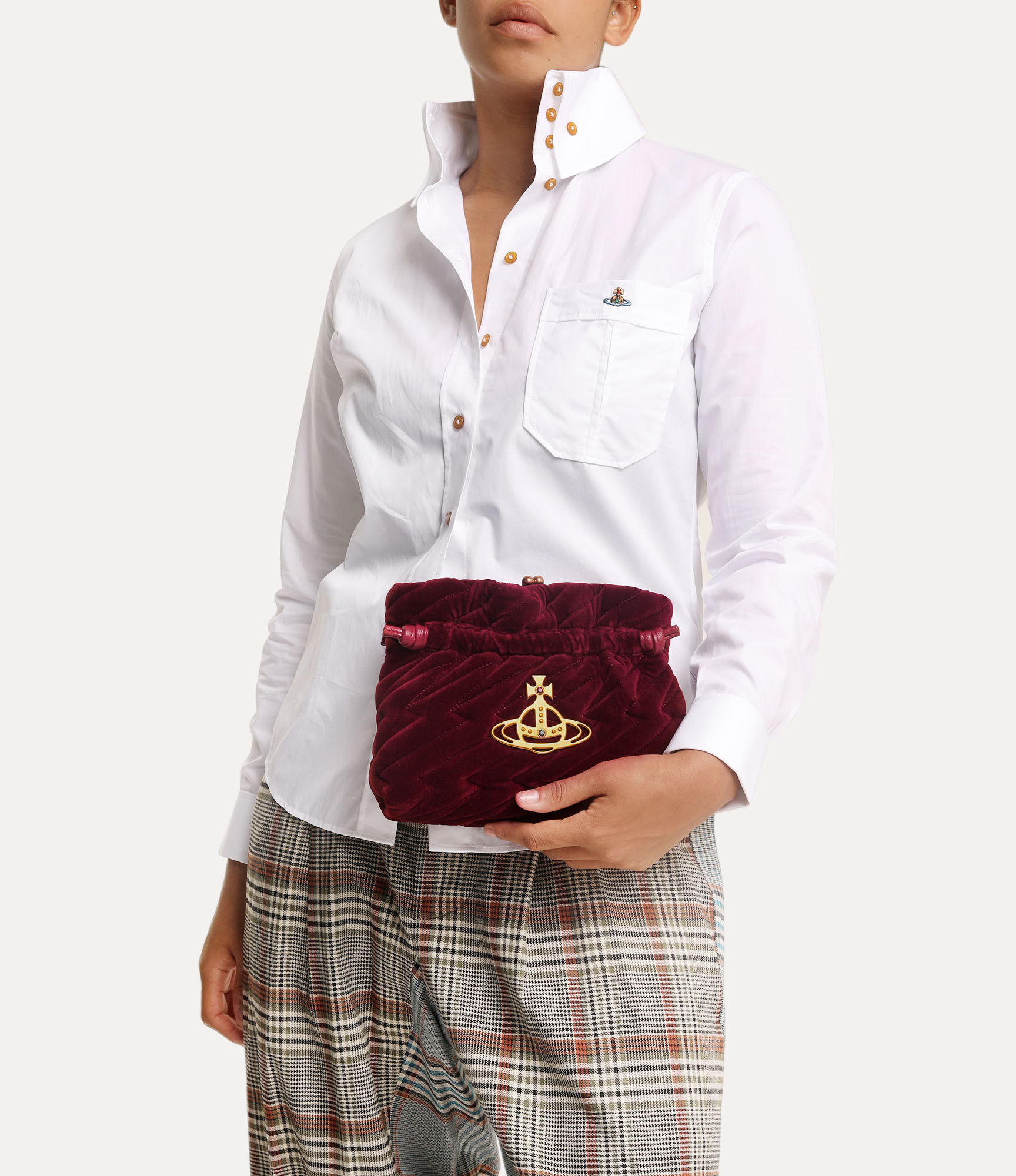 eva small clutch in burgundy | Vivienne Westwood®