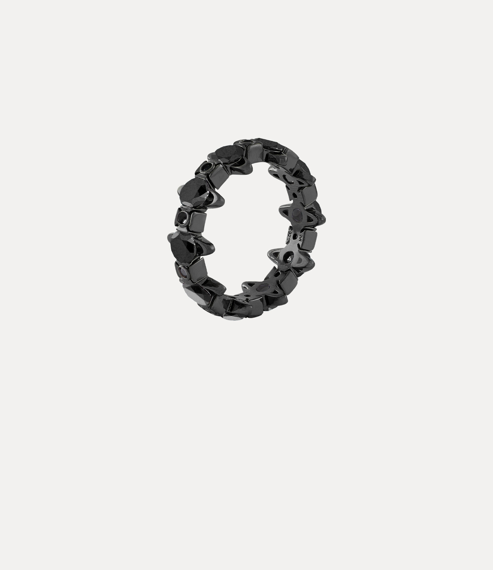 Warwick Ring in RUTHENIUM-JET-Nano-Crystal-CZ- | Vivienne Westwood®