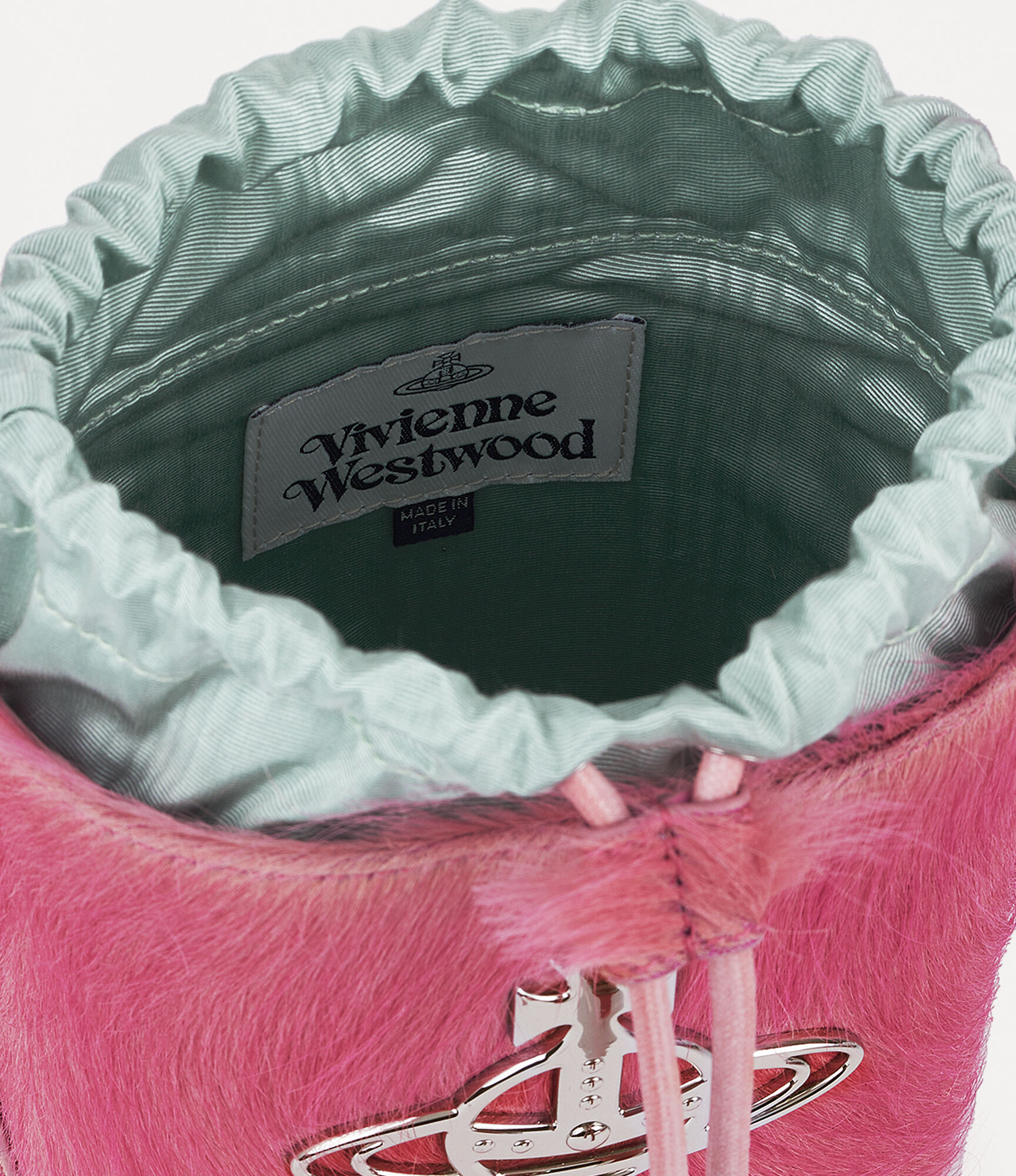 Daisy Drawstring Bucket Bag in PINK | Vivienne Westwood®