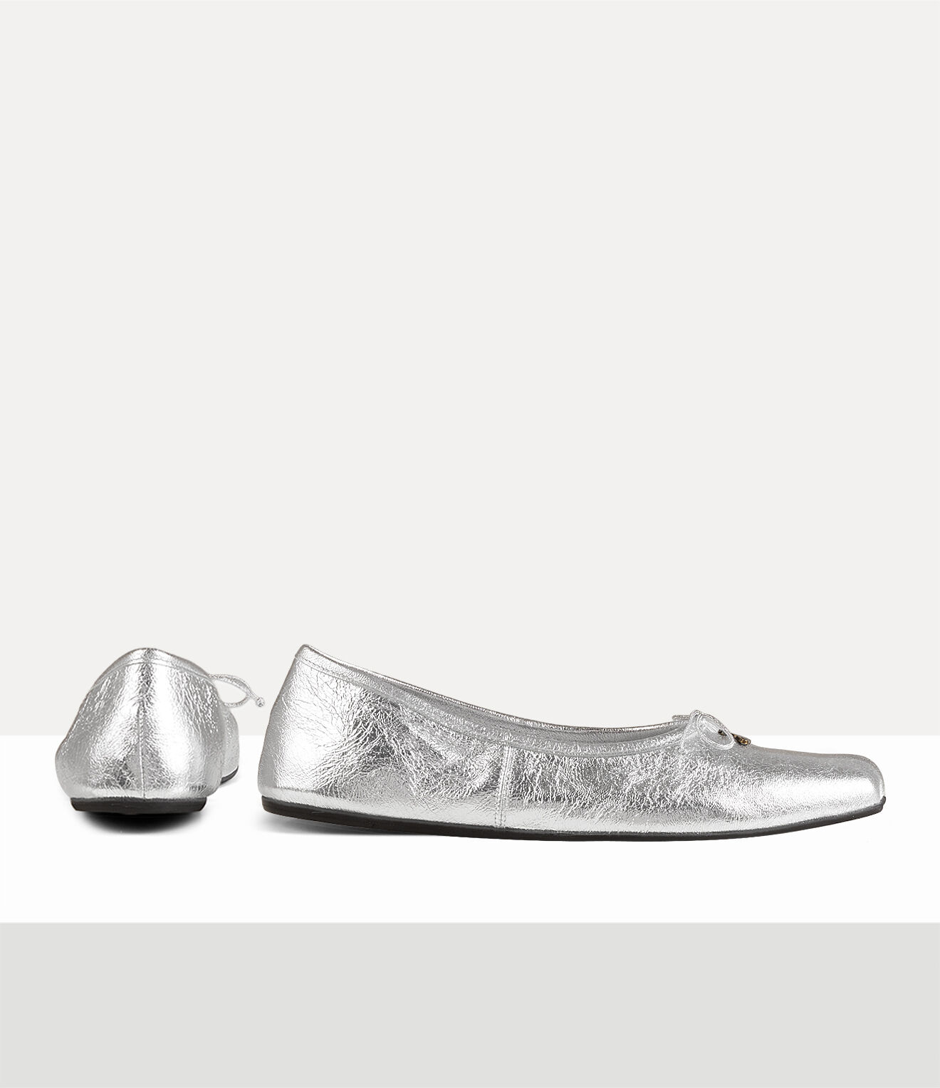 Brigitte Ballerina Shoe in SILVER | Vivienne Westwood®