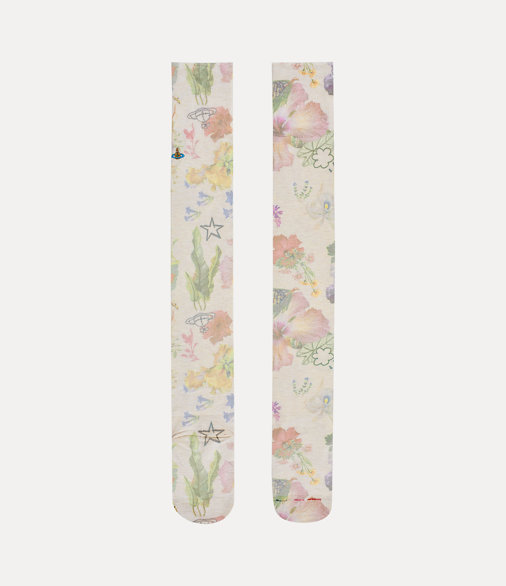 Hibiscus Over The Knee Socks in OFF-WHITE | Vivienne Westwood®