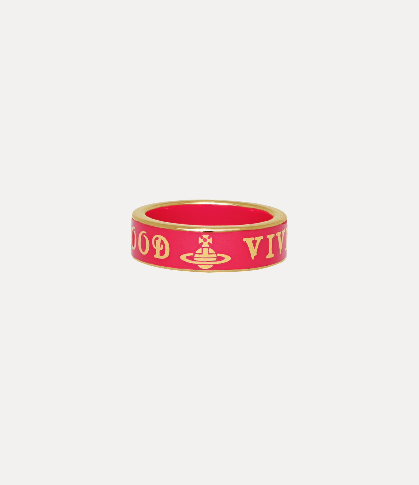 Conduit Street Ring in PINK-GOLD-NEON-PINK-Enamel | Vivienne Westwood®